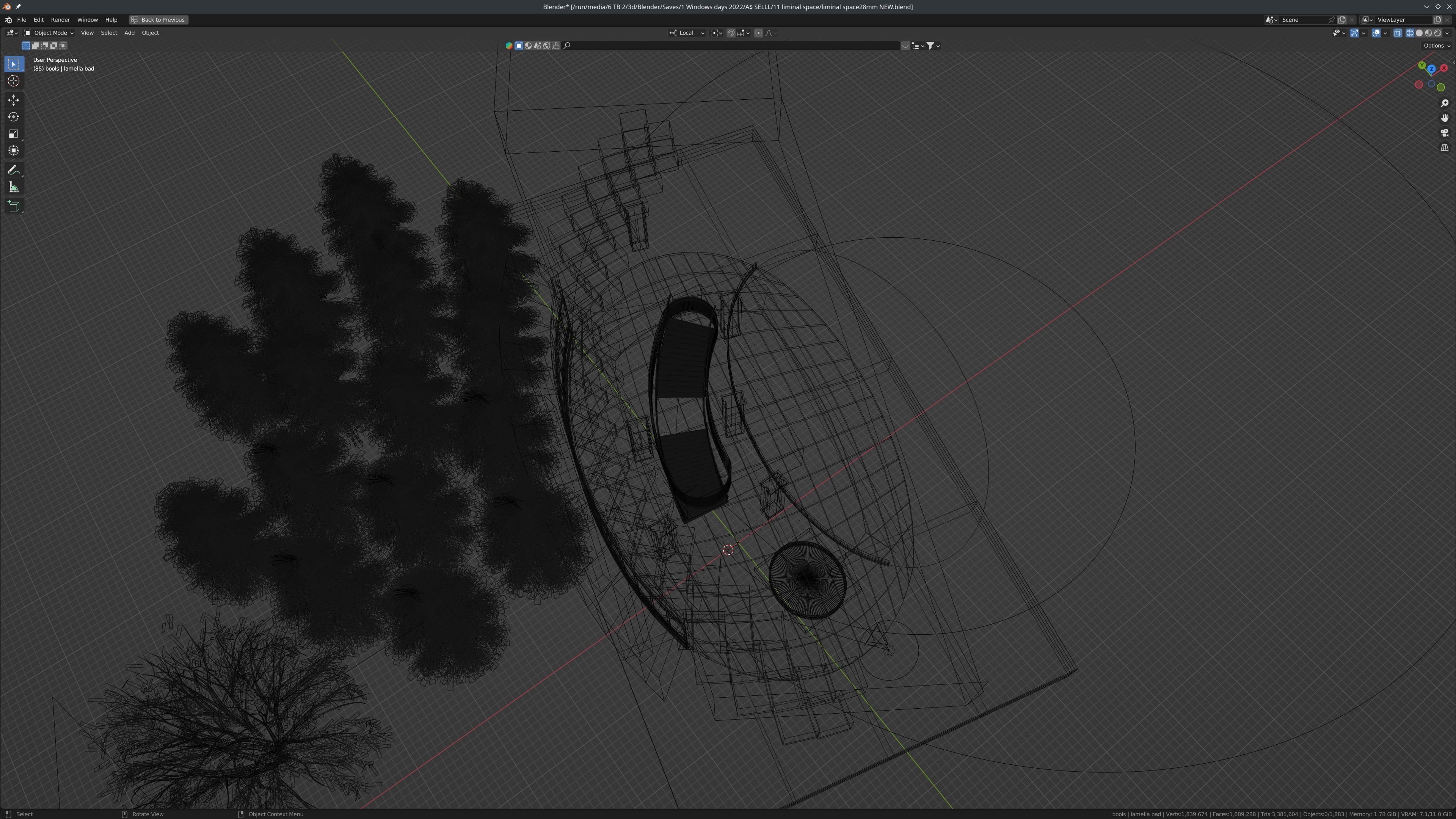 Liminal Space Soviet Circus brutalism architecture scene 3D model ...