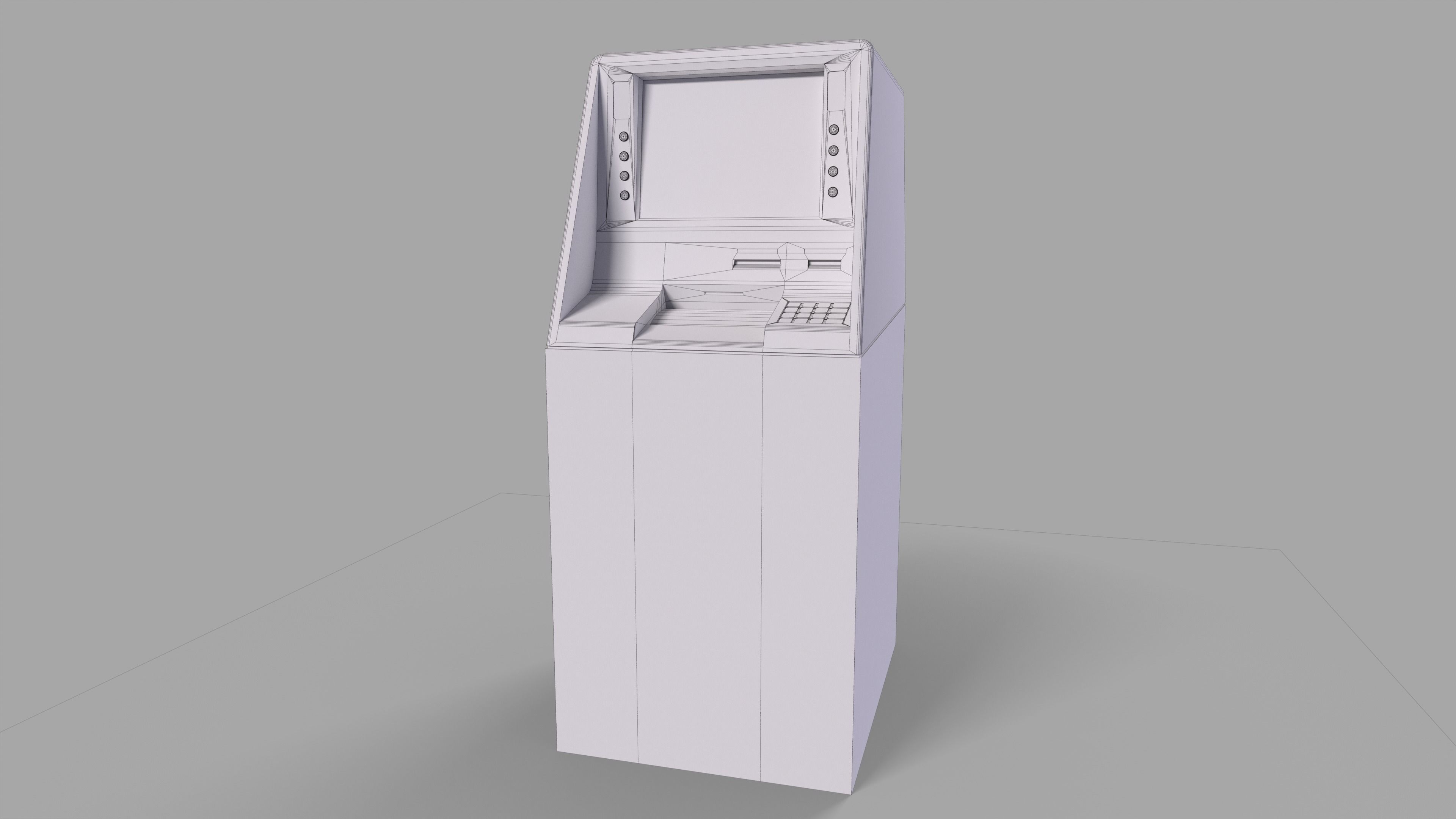 3d Model Cash Deposit Machine Cdm Vr Ar Low Poly Cgtrader