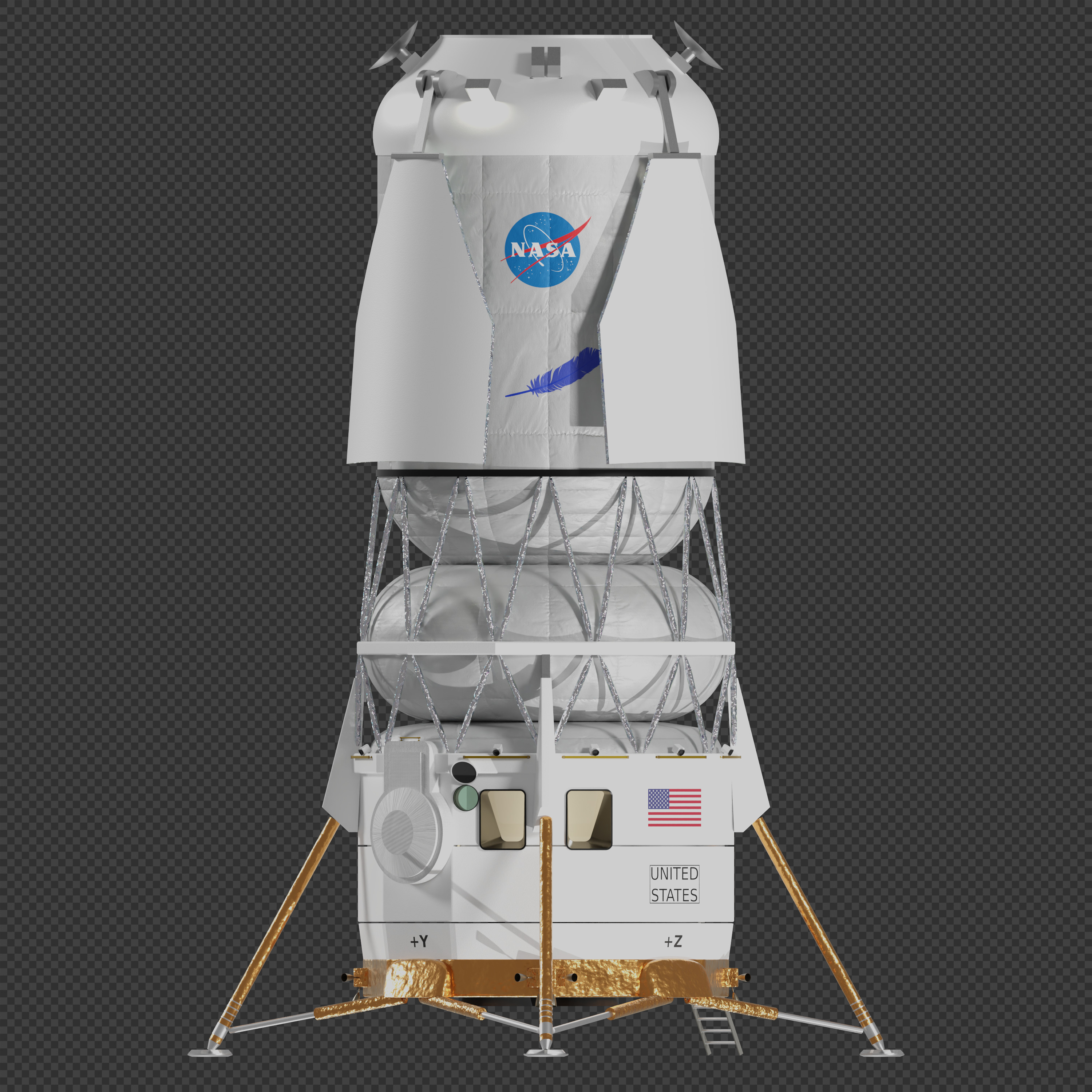 Blue Moon Human Landing System 3D model | CGTrader