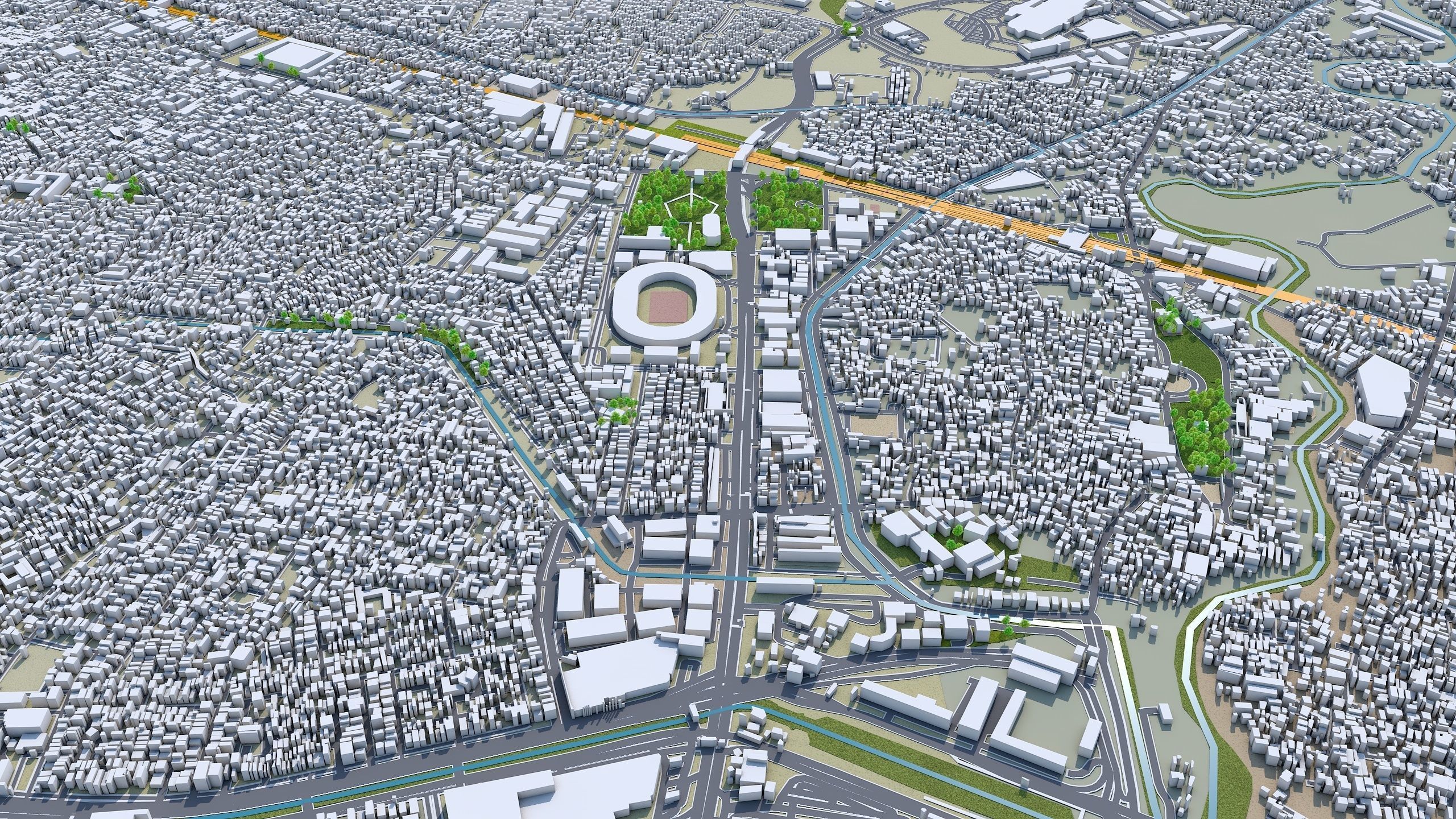 3D model Bekasi West Java Indonesia 20km AI VR / AR / low-poly | CGTrader