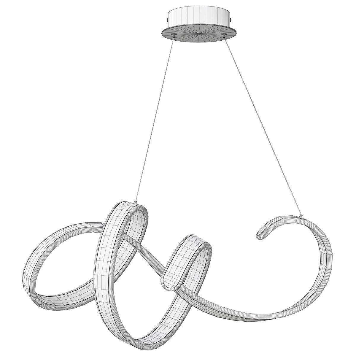 Spiral LED Wave Ceiling 3D model | CGTrader