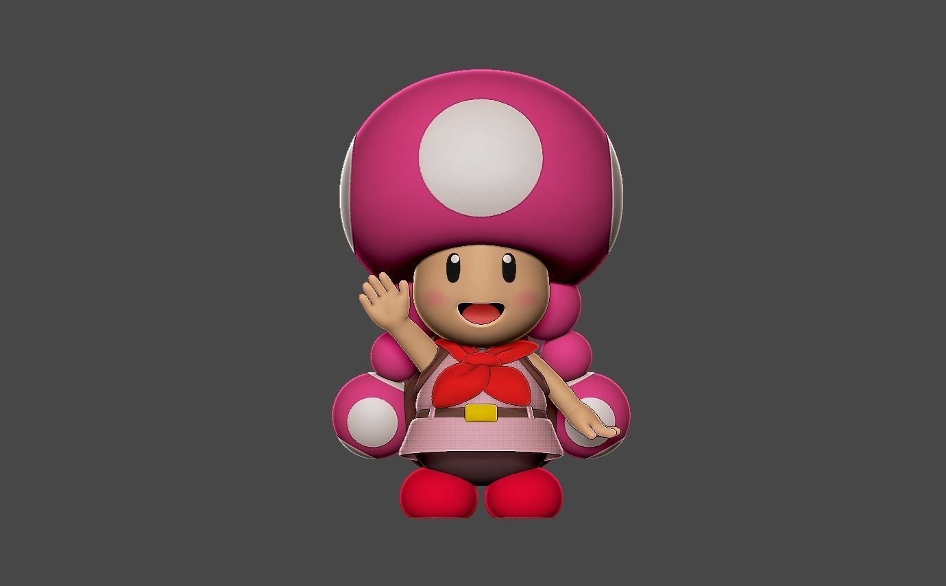 mario toadette 3D model 3D printable | CGTrader