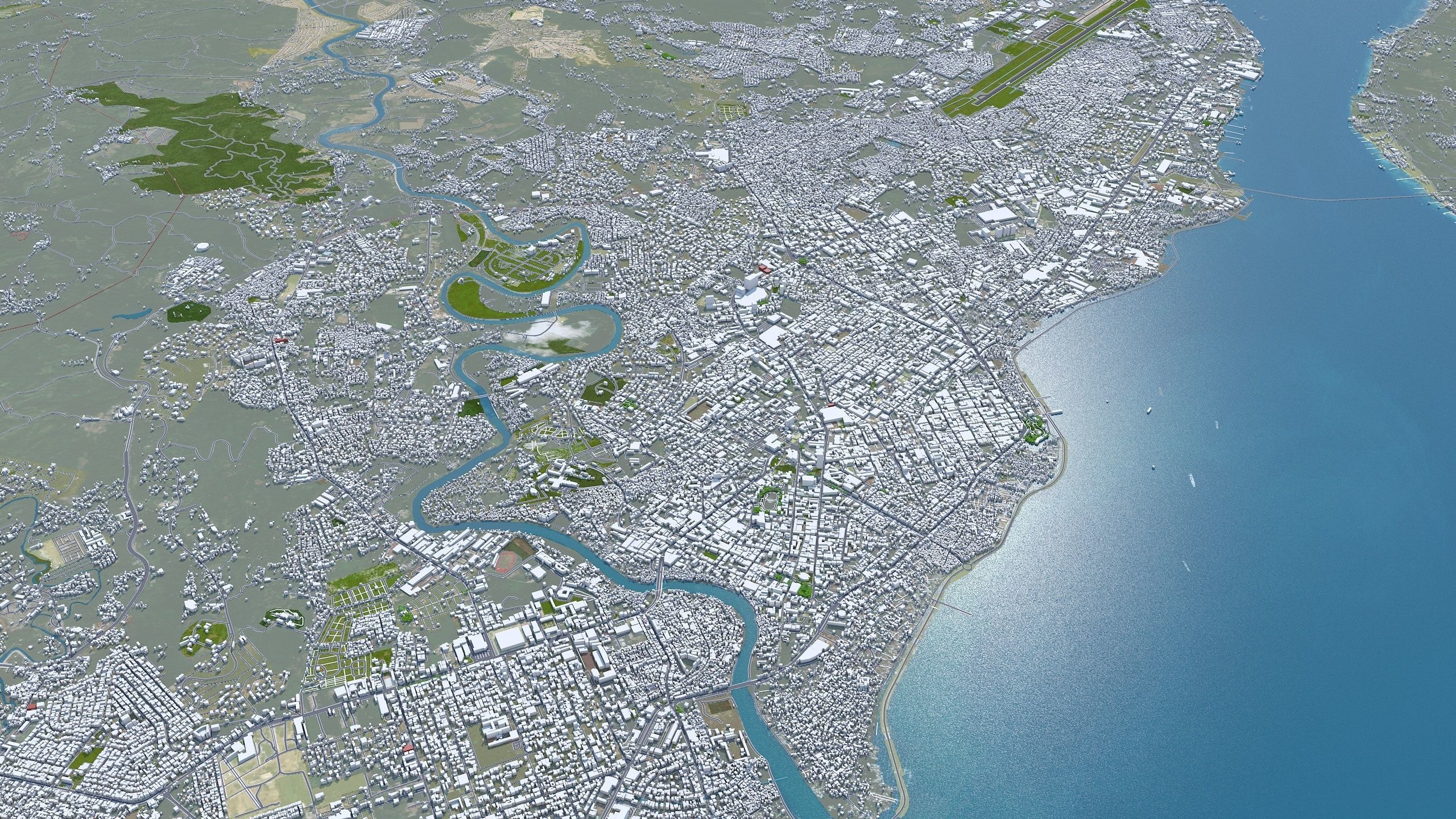 3D model Davao City Philippines 40km VR / AR / low-poly | CGTrader