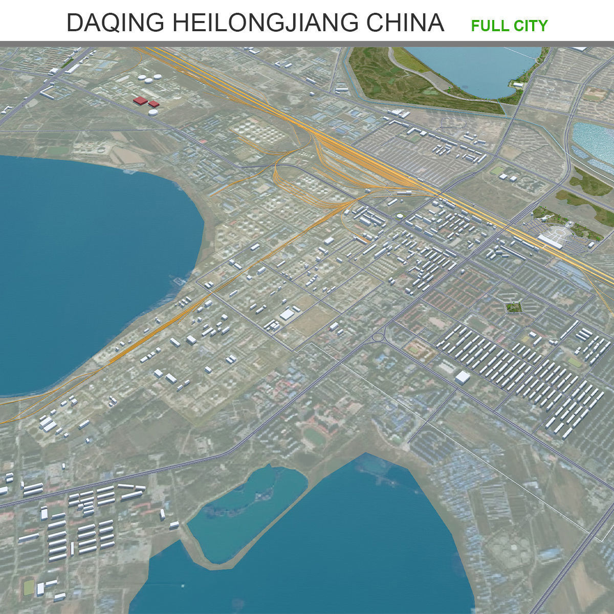 Daqing Heilongjiang China 120km free VR / AR / low-poly 3D model | CGTrader
