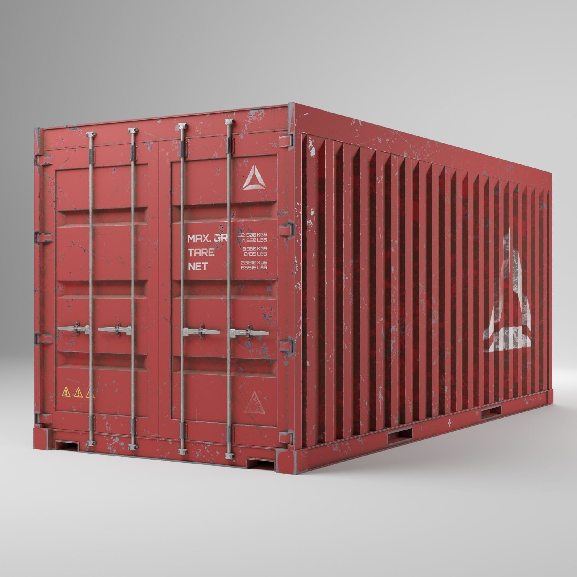 Used Shipping Container free VR / AR / low-poly 3D model | CGTrader