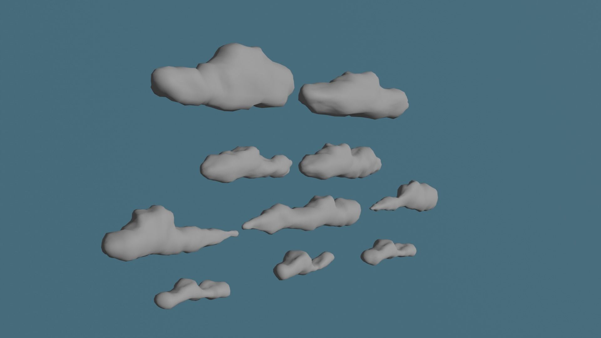 Cartoon Clouds- 10 Pack - Free free VR / AR / low-poly 3D model | CGTrader