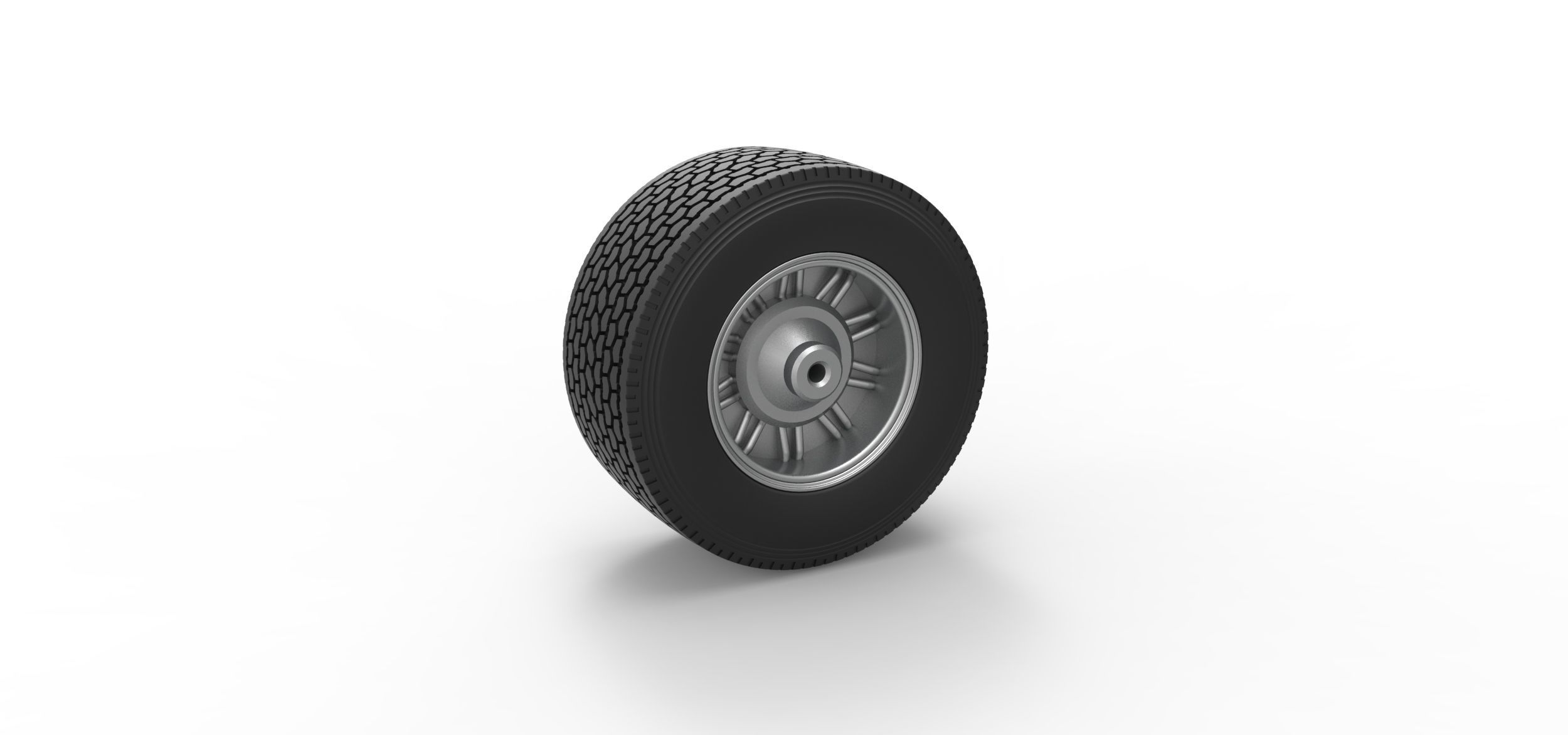 Super single custom Slab wheel of semi truck Scale 1 to 25 3D model 3D ...