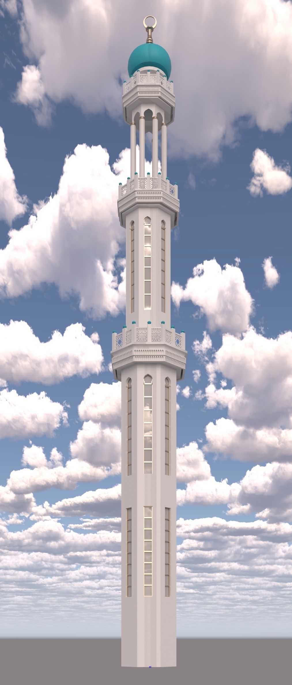 minaret free 3D model | CGTrader