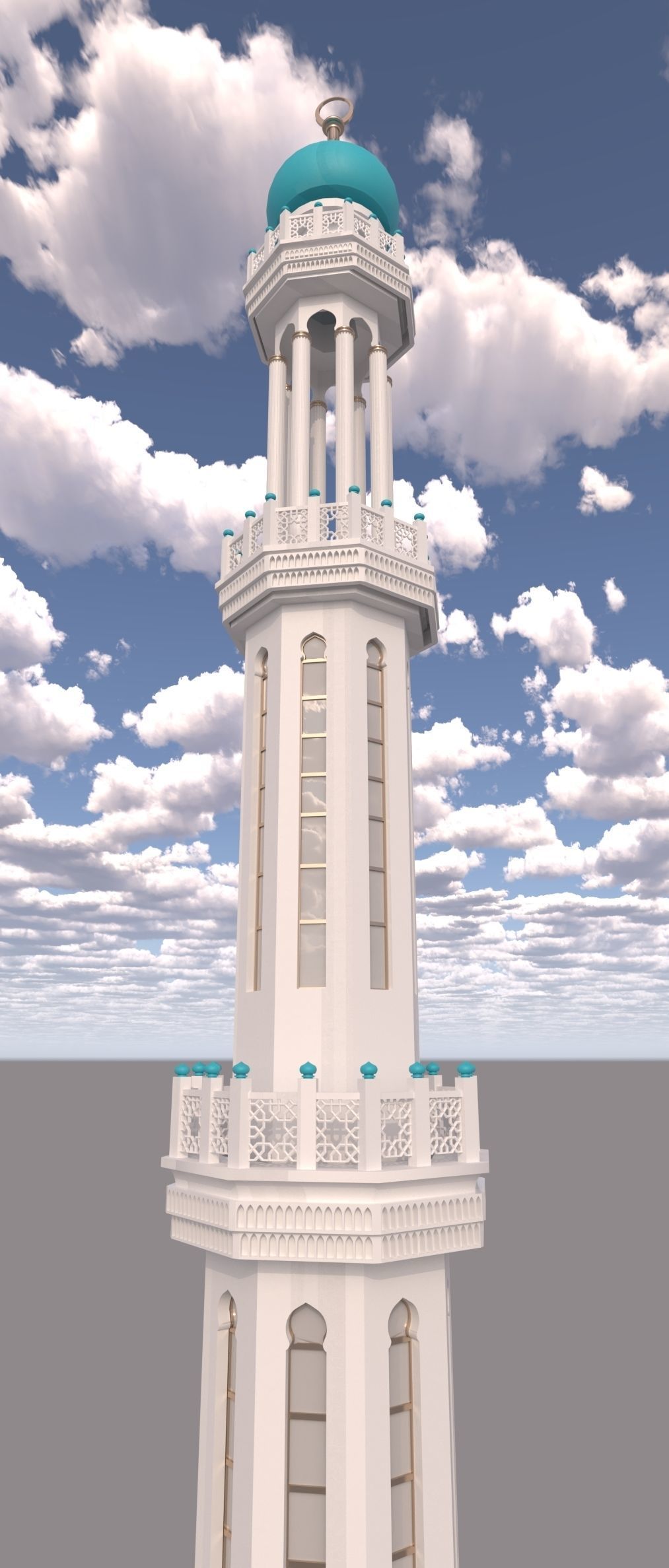 minaret free 3D model | CGTrader