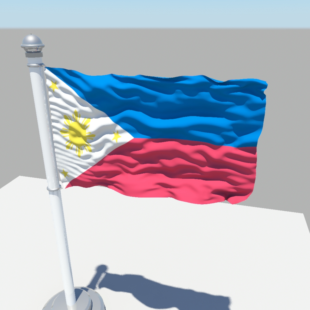Philippines flag 3D model | CGTrader