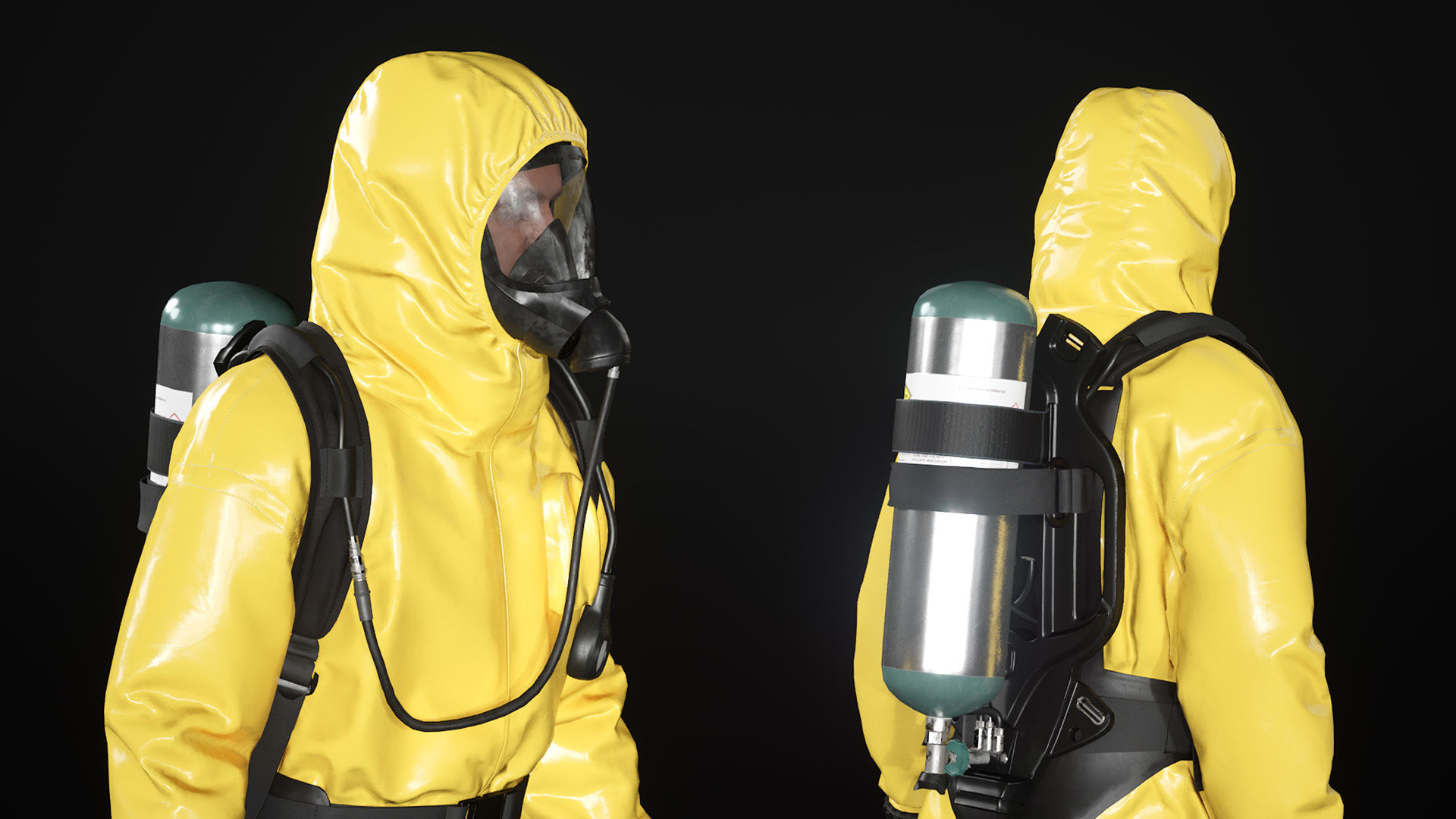 3D model Man - Protective Suit - Modular - Rigged VR / AR / low-poly ...