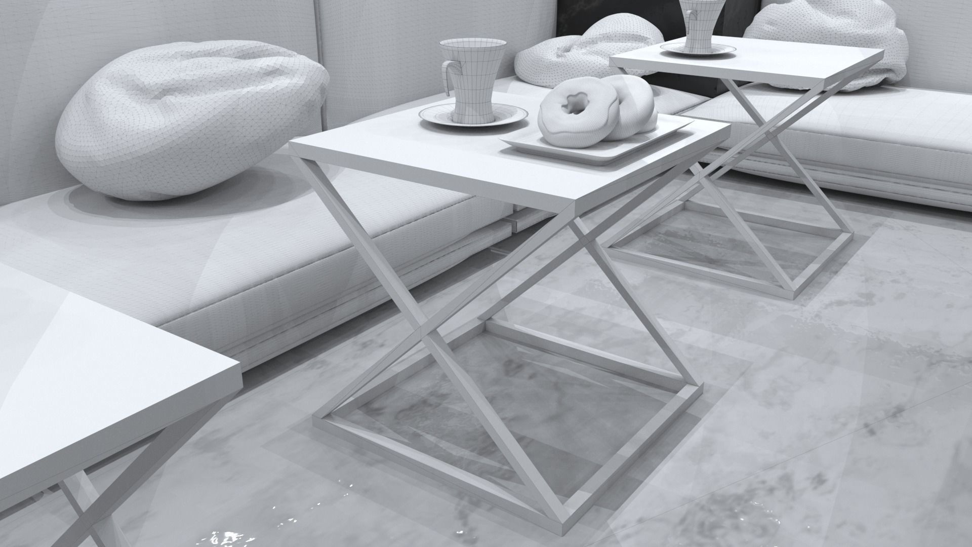 Arabic majlis area inside the villa 3D model | CGTrader