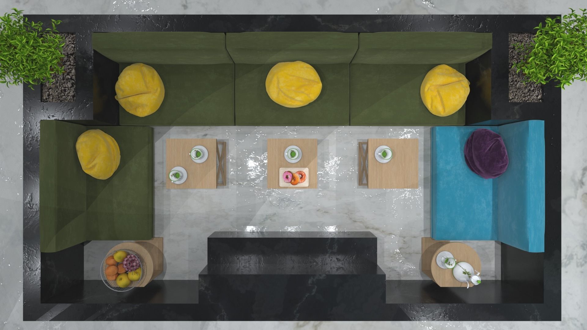 Arabic majlis area inside the villa 3D model | CGTrader