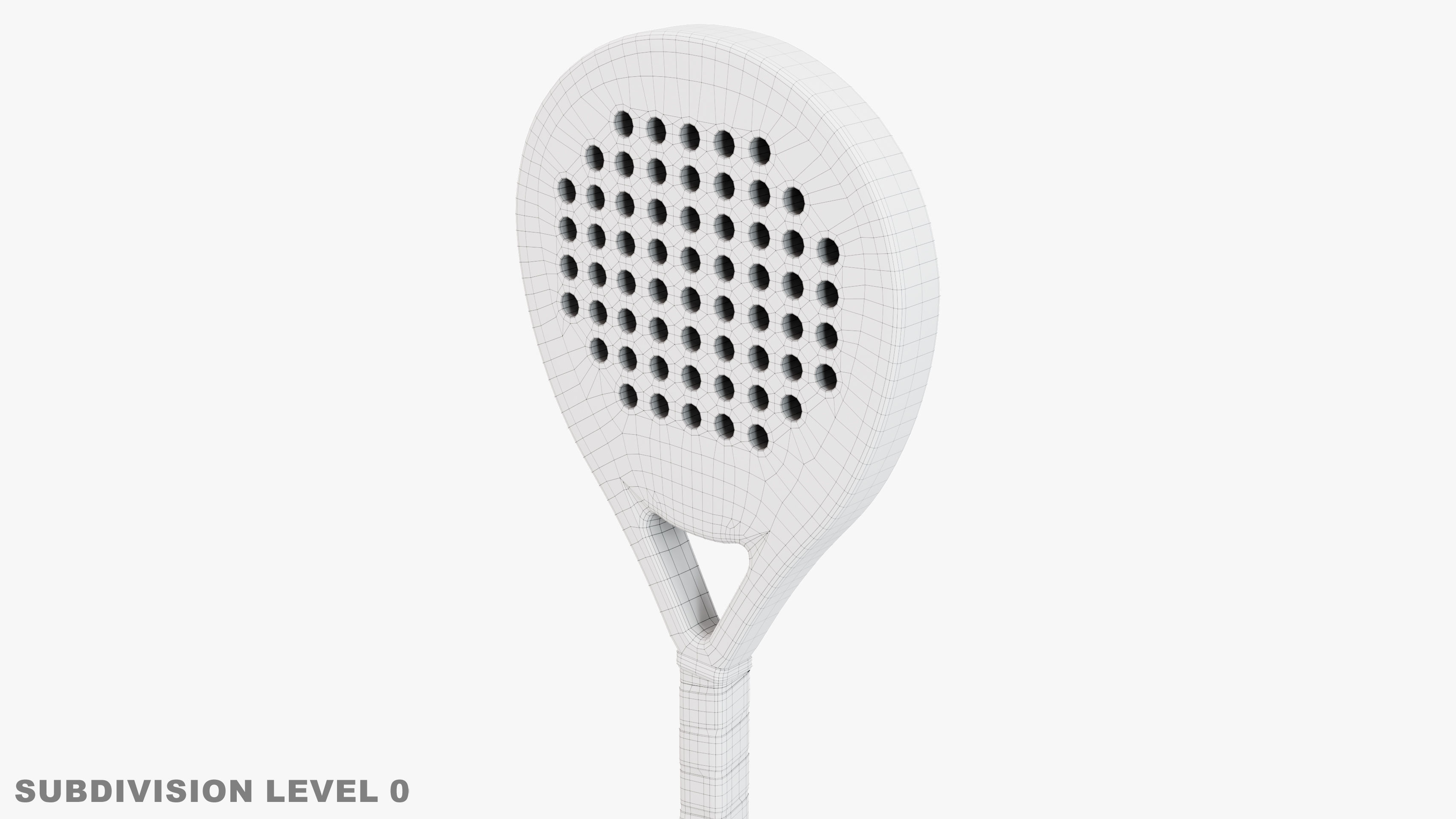 Padel Racket - Round 3D model | CGTrader