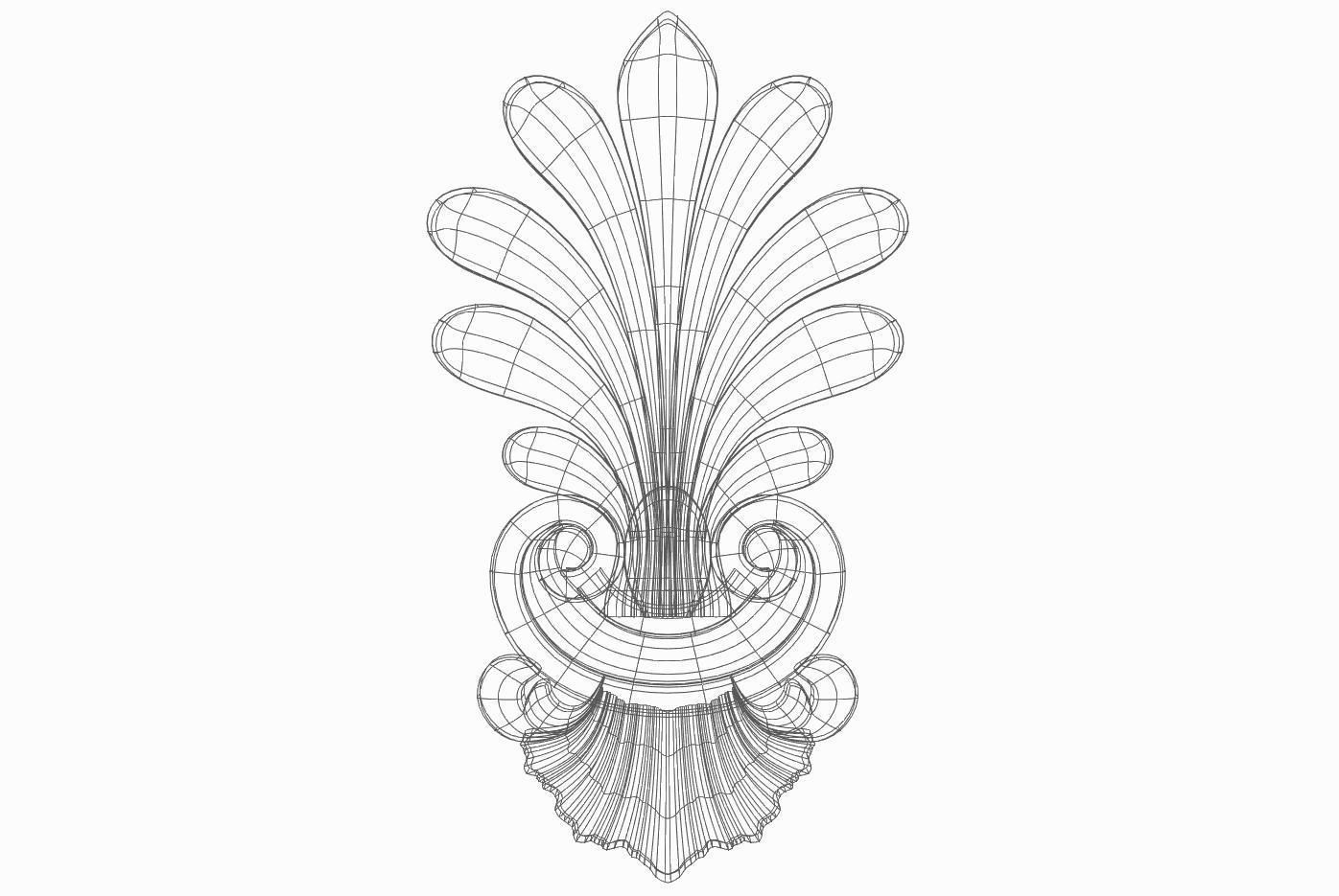 Carved decor ornament for cnc 20 free 3D model | CGTrader