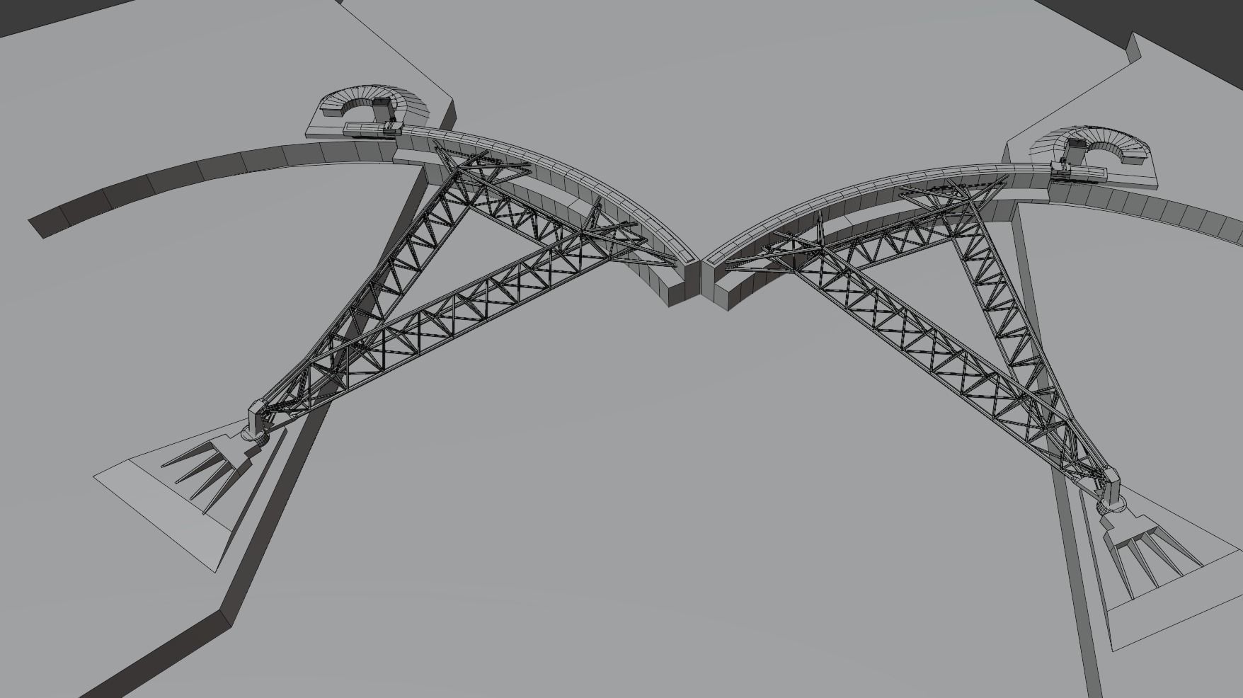 3D model Maeslantkering storm surge barrier 3d model VR / AR / low-poly ...
