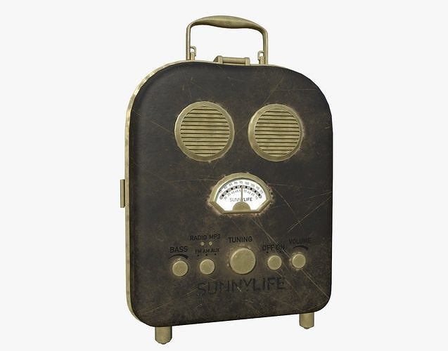 Cartoon Style Stylized Radio Sunnylife Radio Leather Edition 3D model ...