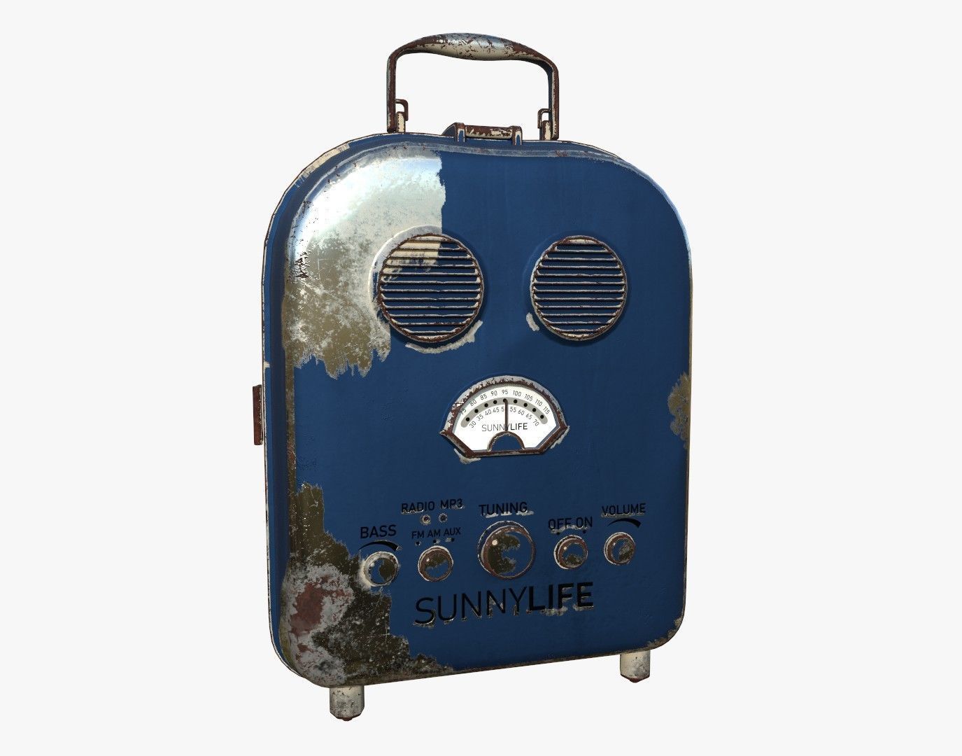 Cartoon Style Stylized Radio Sunnylife Radio Metal Edition 3D model ...