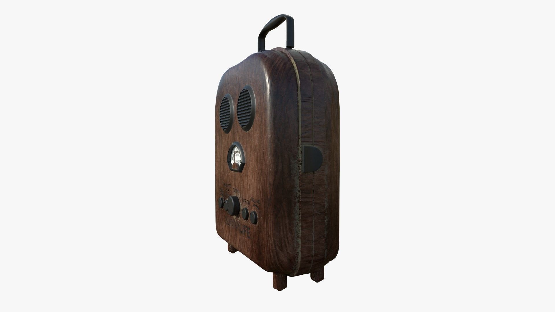 Cartoon Style Stylized Radio Sunnylife Radio Wood Edition 3D model ...