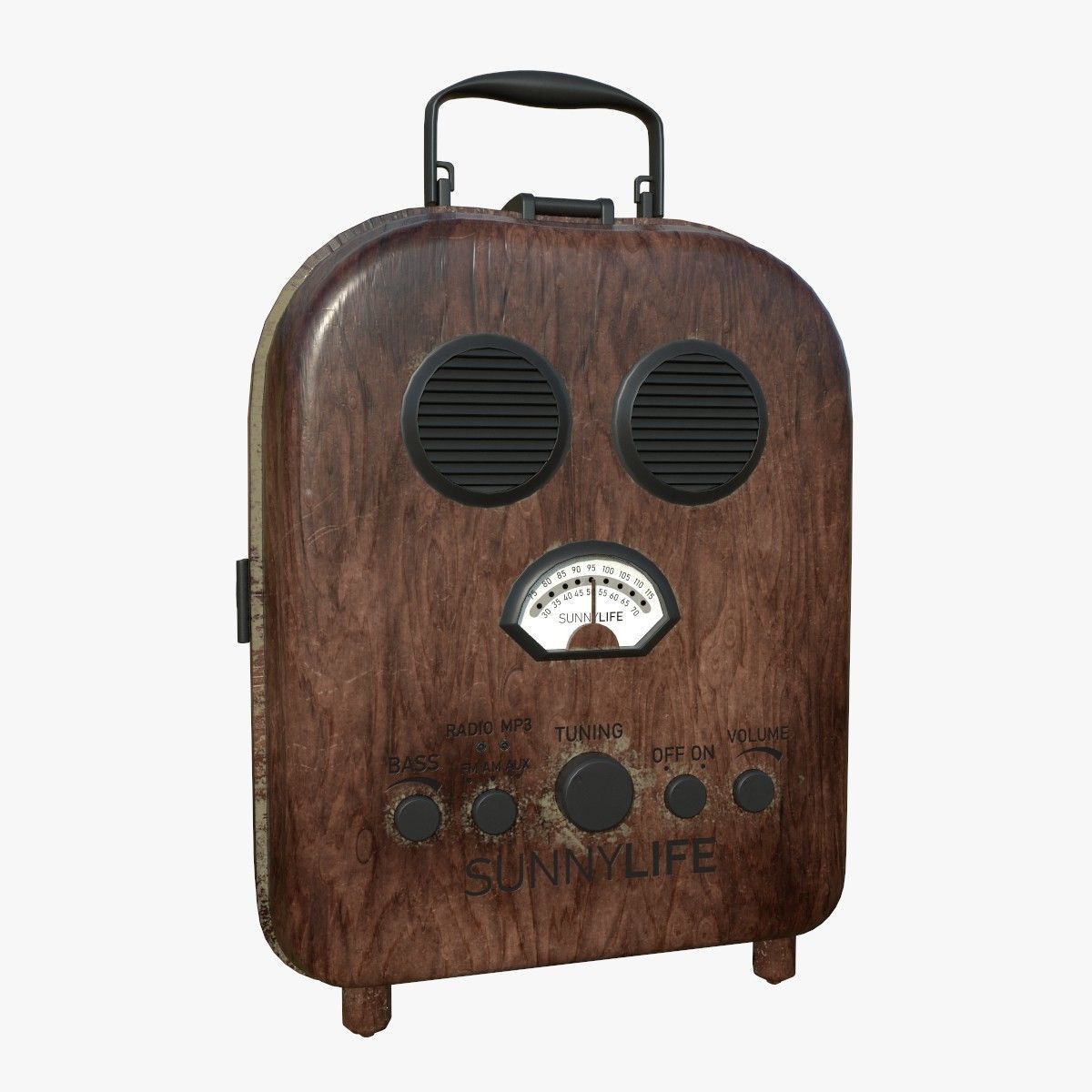 Cartoon Style Stylized Radio Sunnylife Radio Wood Edition 3D model ...