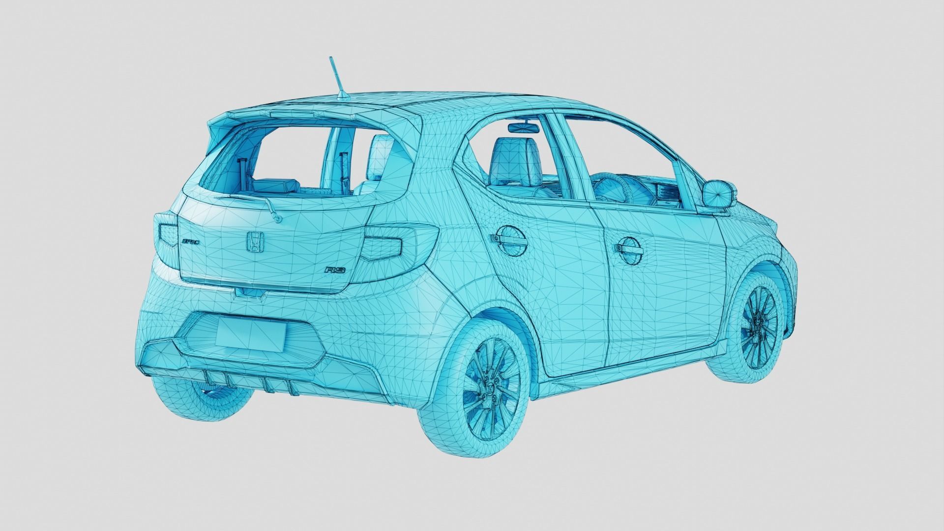 3D model Honda Brio RS 2020 With Interior HQ Low Poly VR / AR / low ...