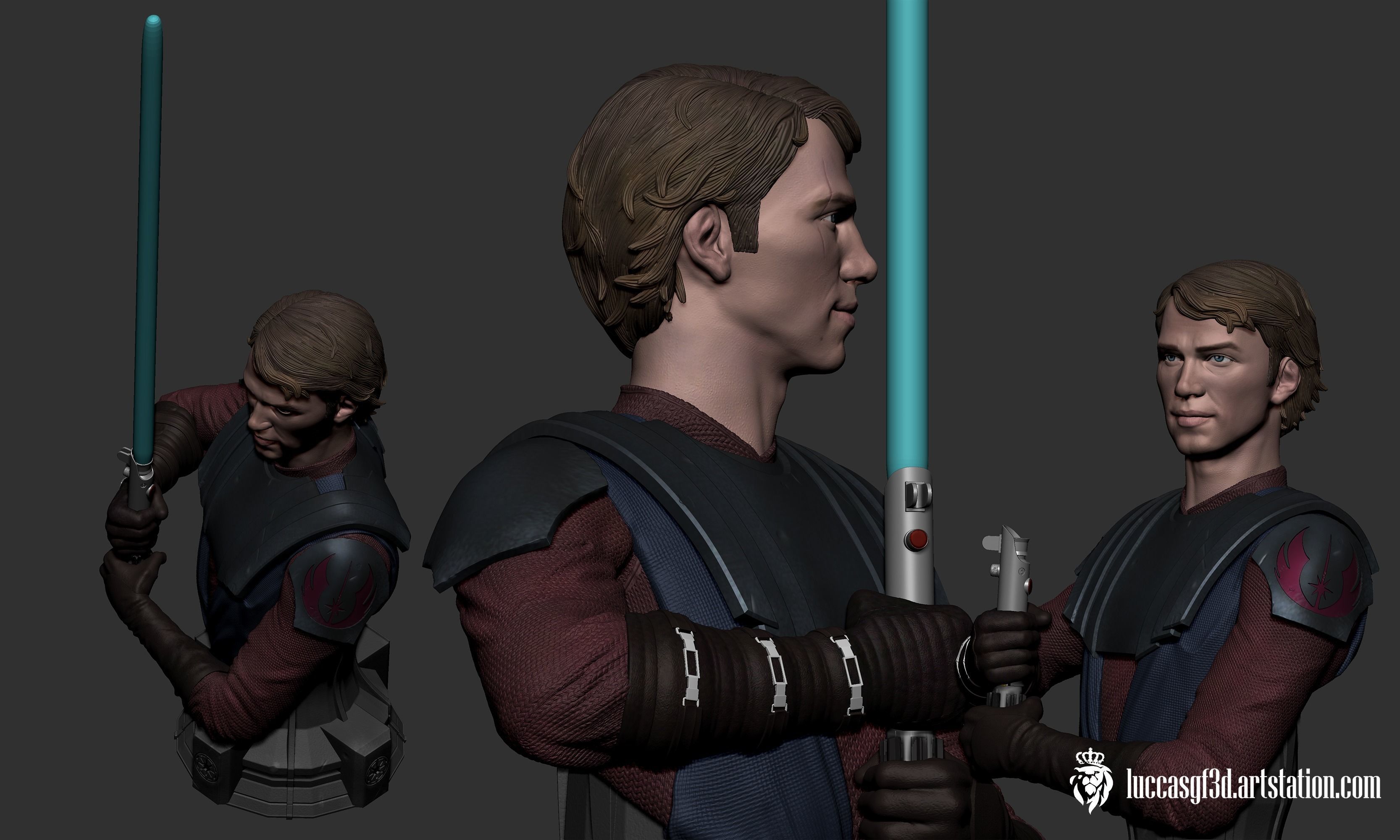 Anakin Skywalker Clone Wars Bust 3D model 3D printable | CGTrader