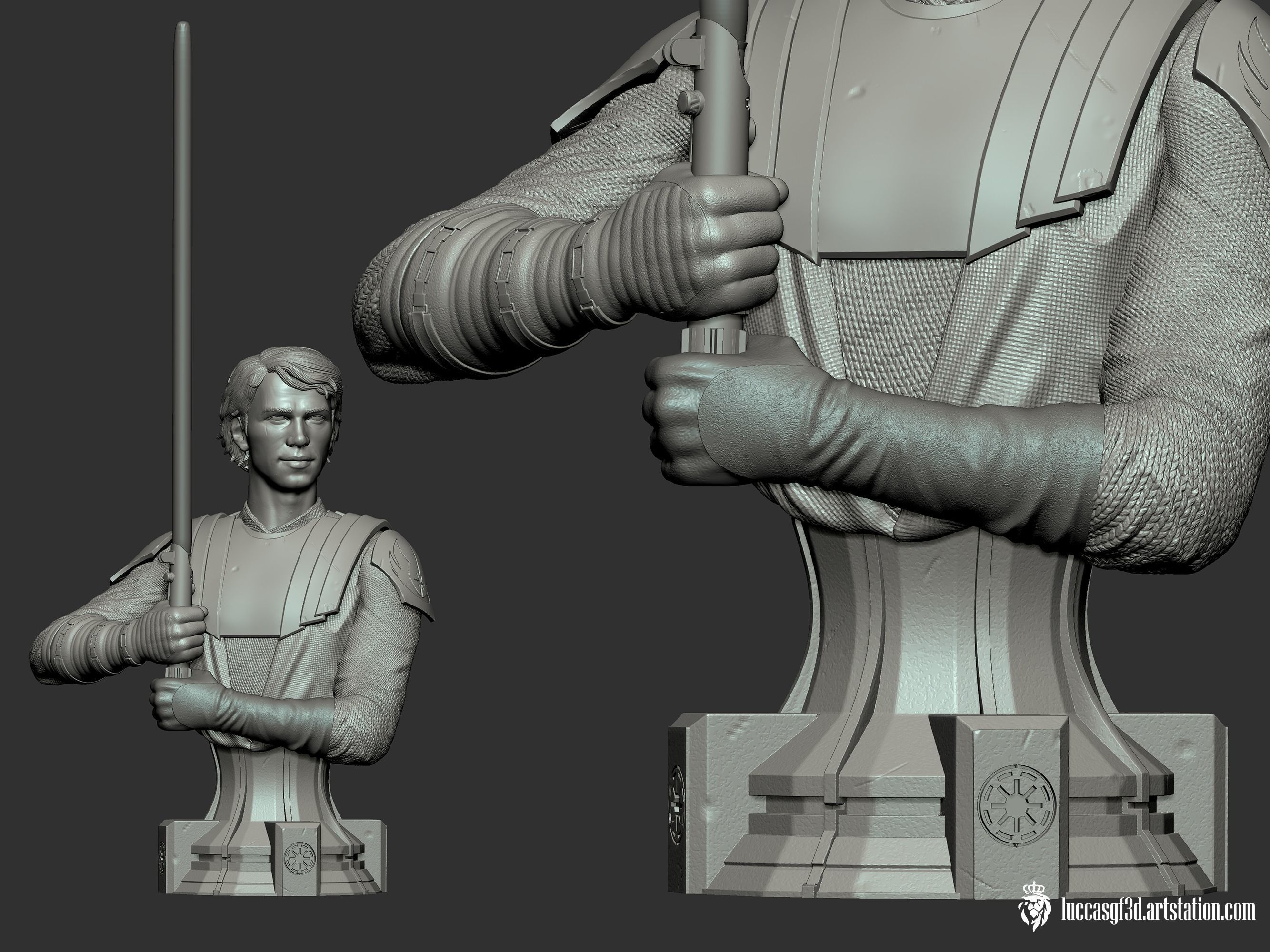 Anakin Skywalker Clone Wars Bust 3D model 3D printable | CGTrader