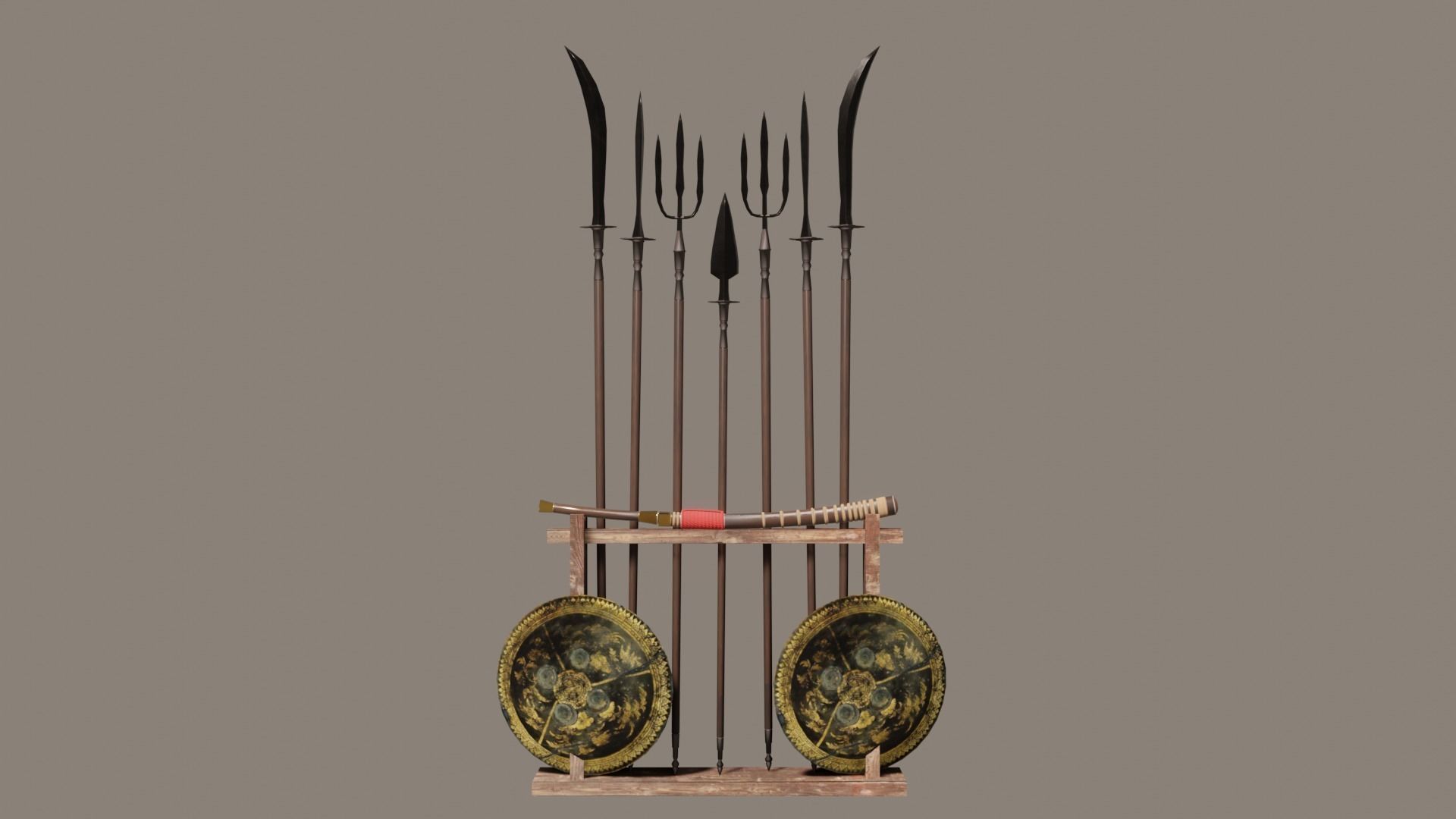 3D model THAI-weapon-Set VR / AR / low-poly | CGTrader