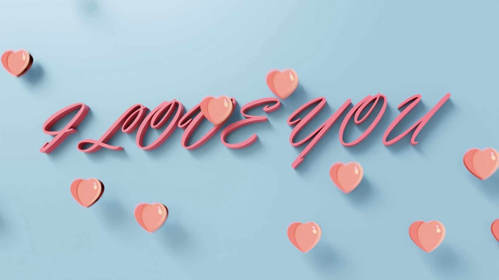 I Love You With Hearts 3D model animated | CGTrader