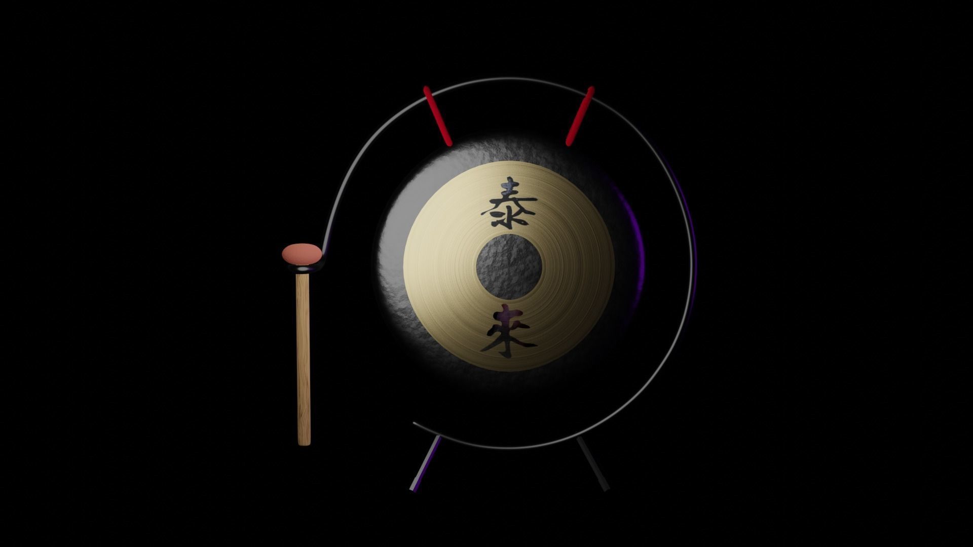 Mini Gong free VR / AR / low-poly 3D model | CGTrader