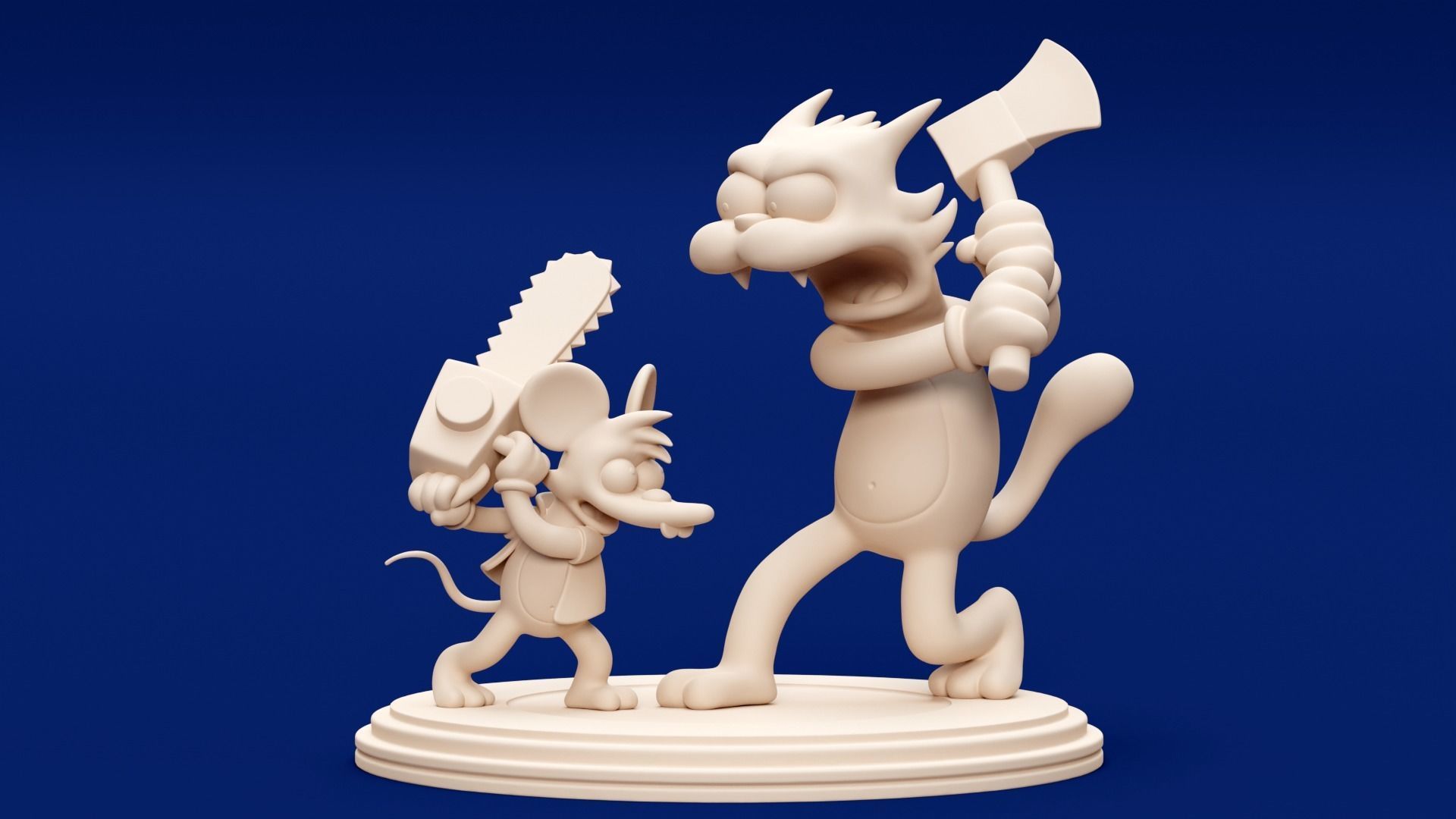 Itchy and Scratchy Printable 3D model 3D printable | CGTrader