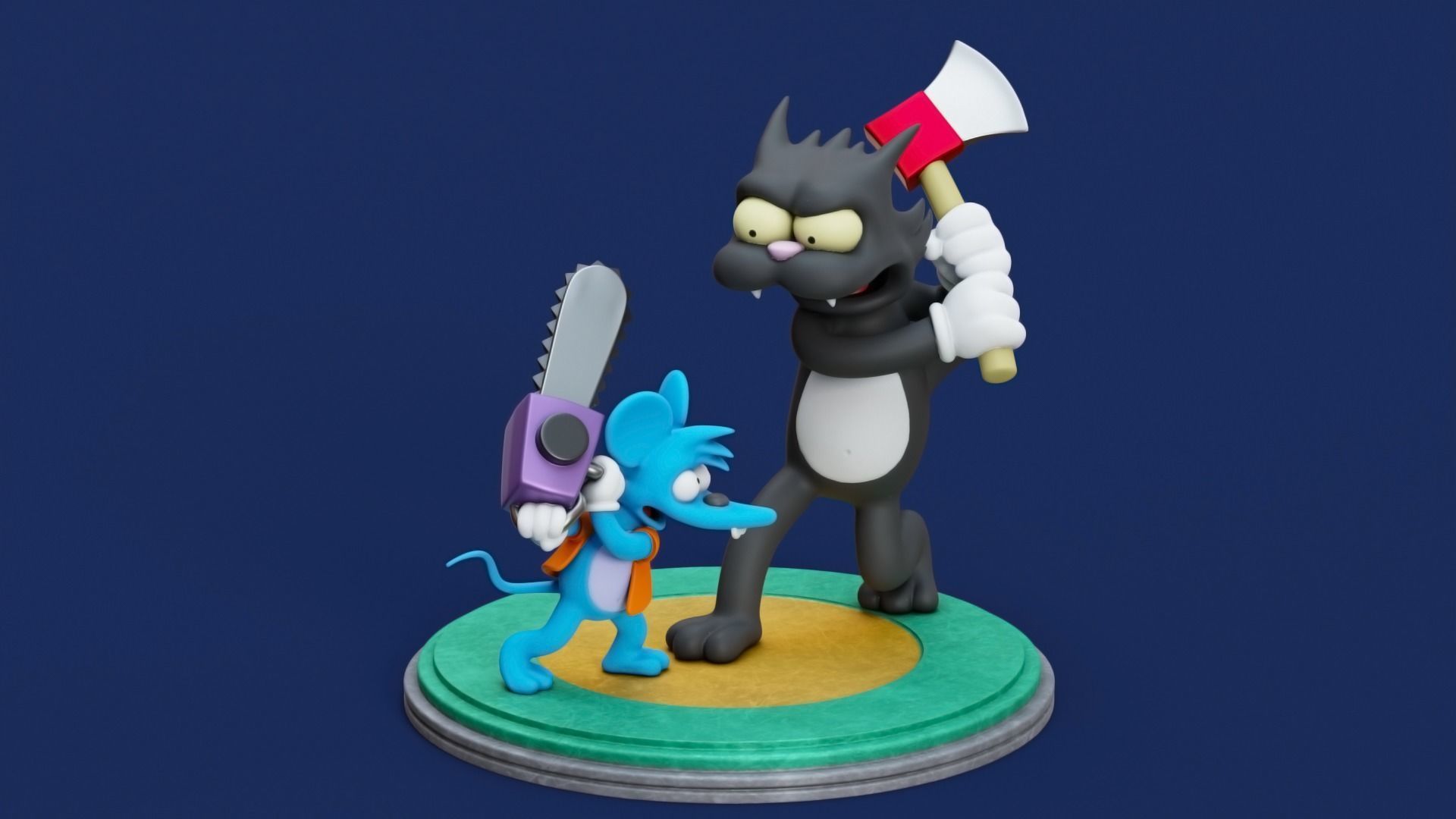 Itchy and Scratchy Printable 3D model 3D printable | CGTrader