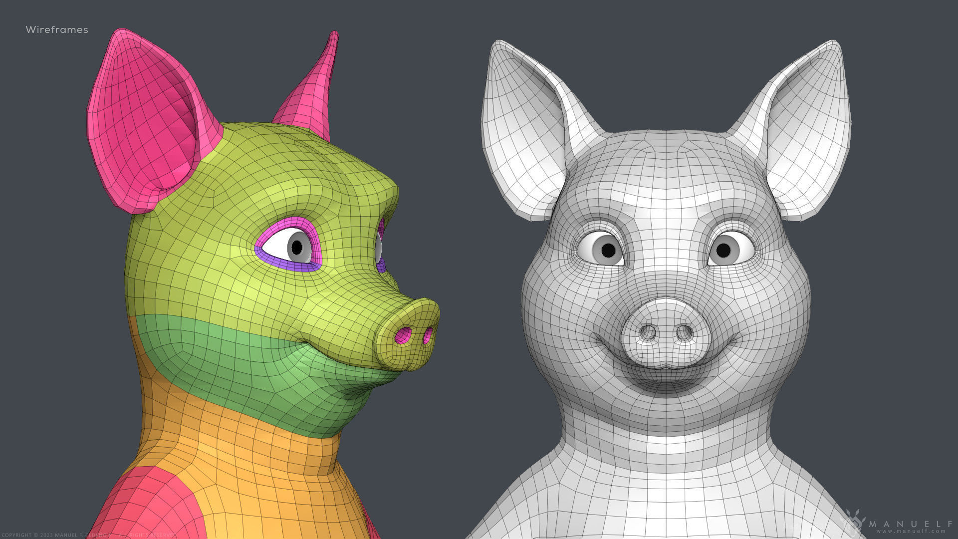 Stylized Cartoon Pig - Biped 3D model | CGTrader