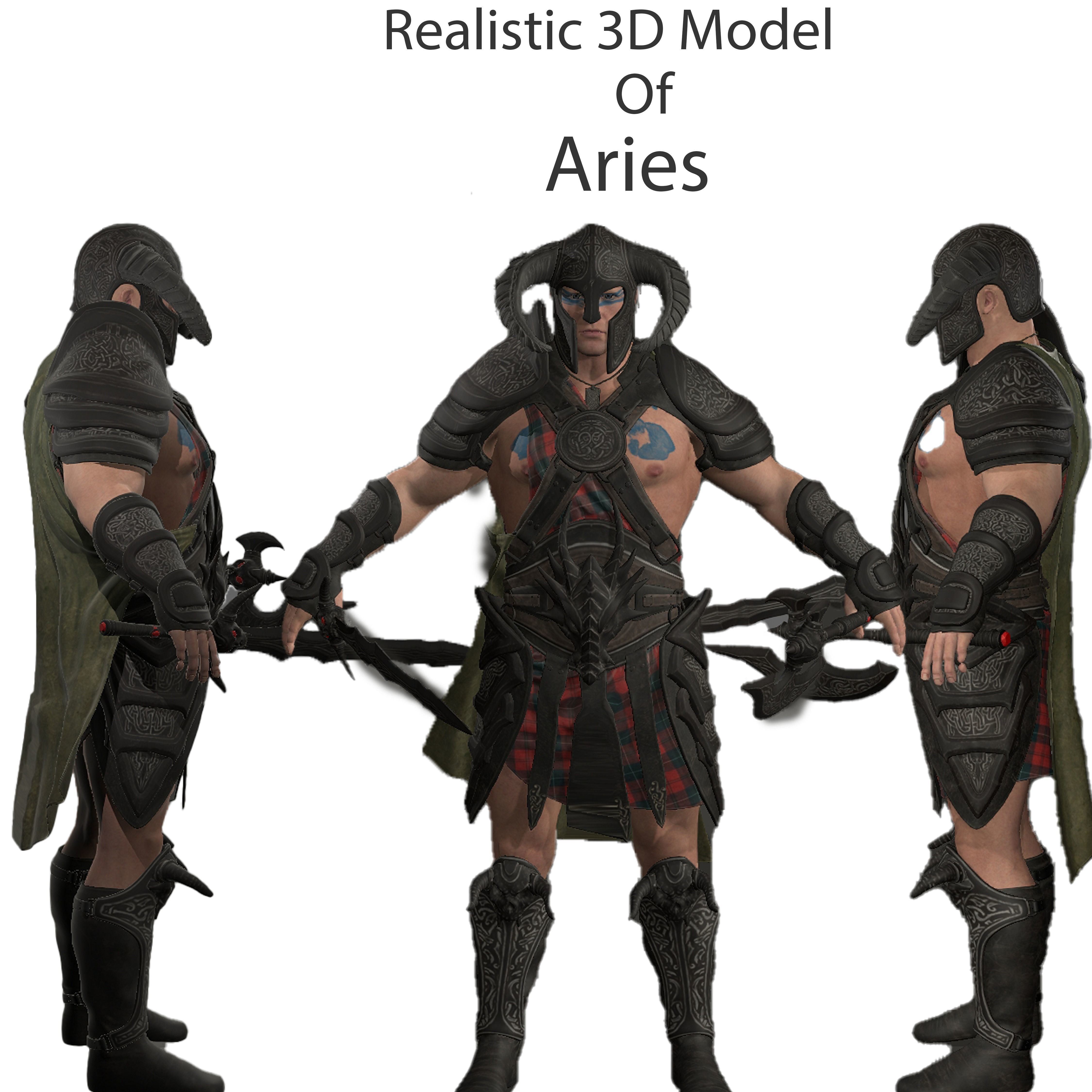 3D model Aries god of war VR / AR / low-poly | CGTrader