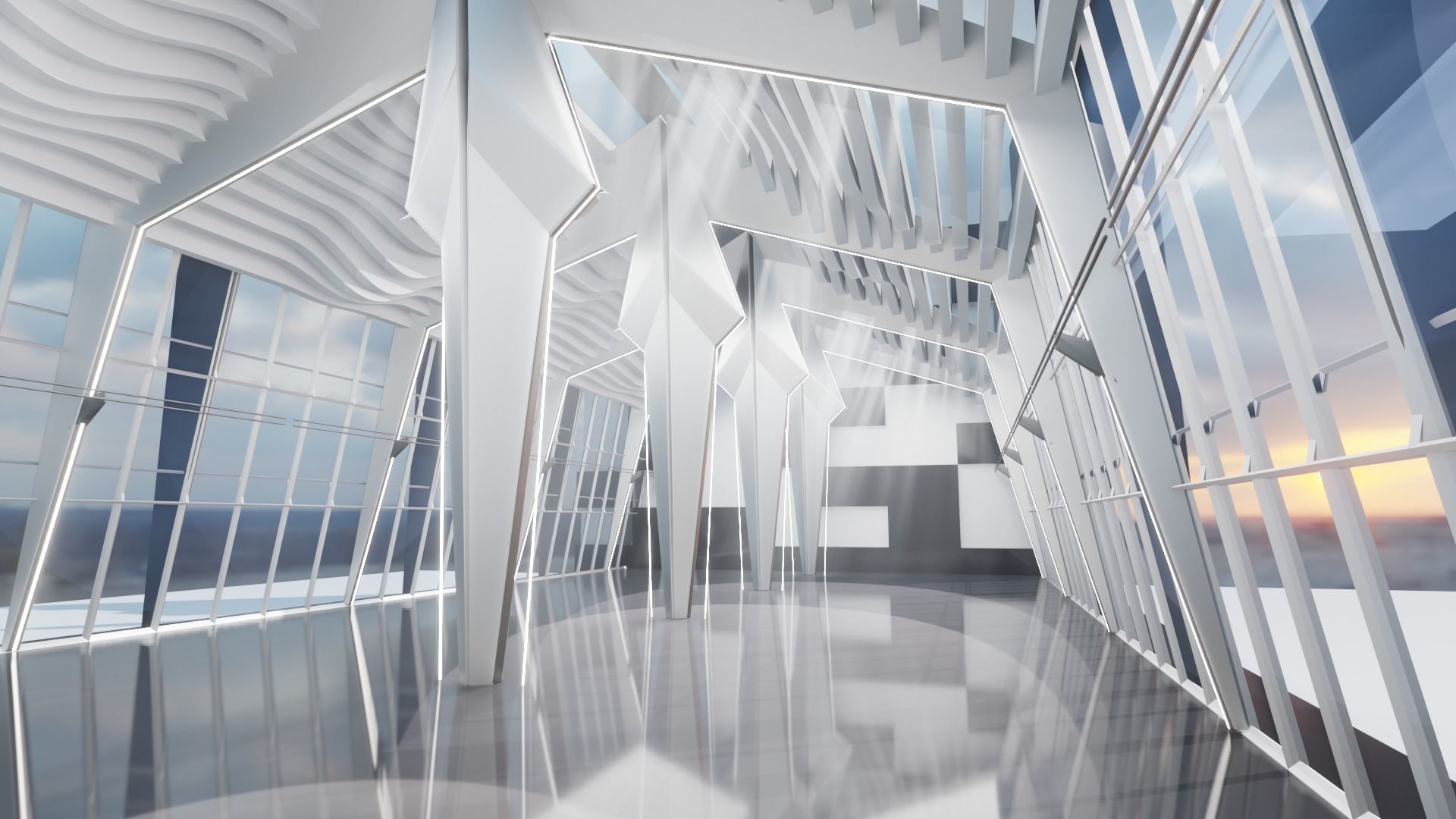 3D Futuristic Interior 3D model | CGTrader