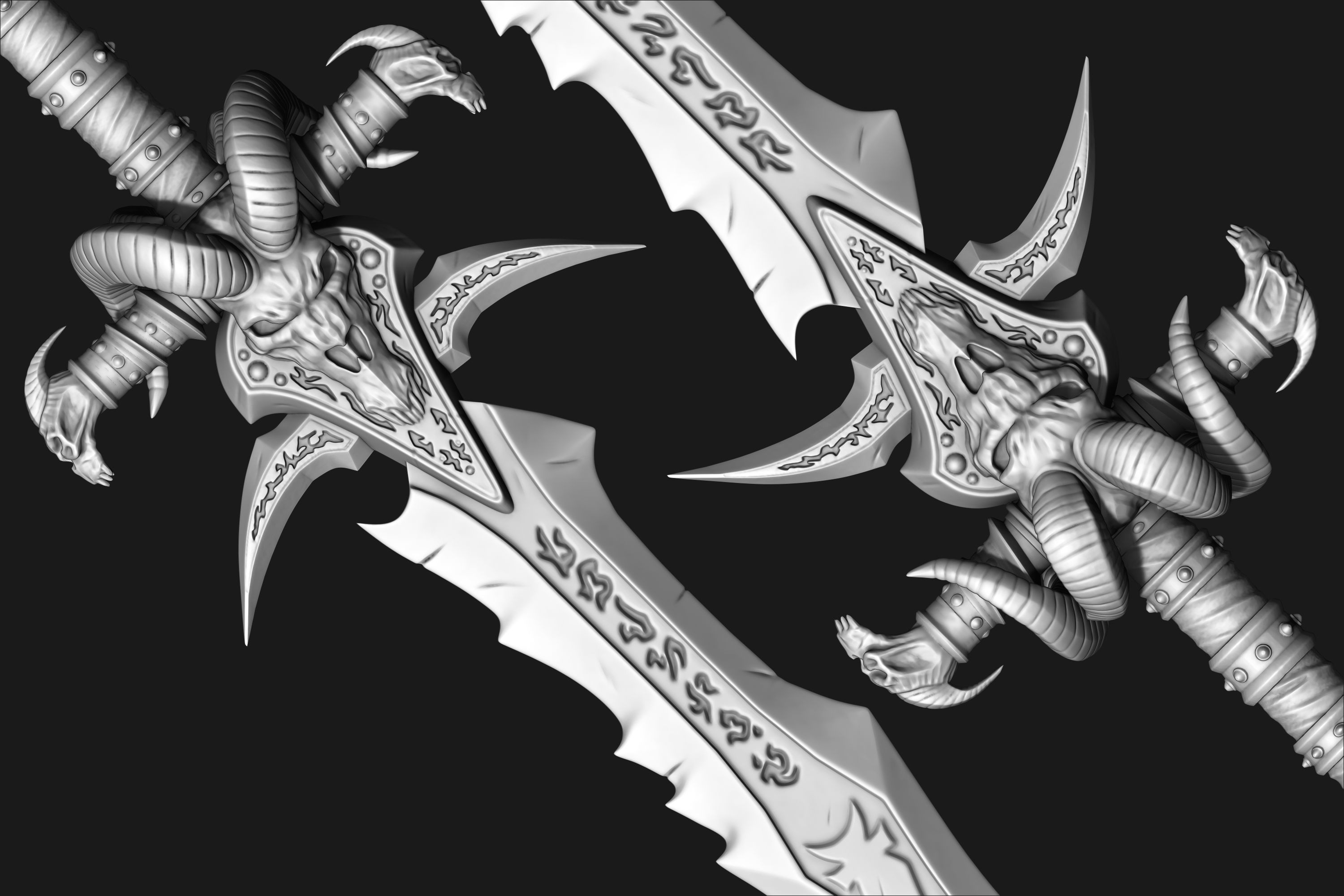 Frostmourne - Arthas the Lich King sword 3D print model 3D model 3D ...