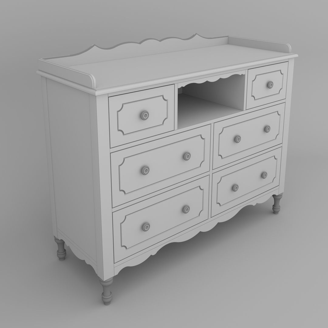 White Commode 3d model 3D model | CGTrader