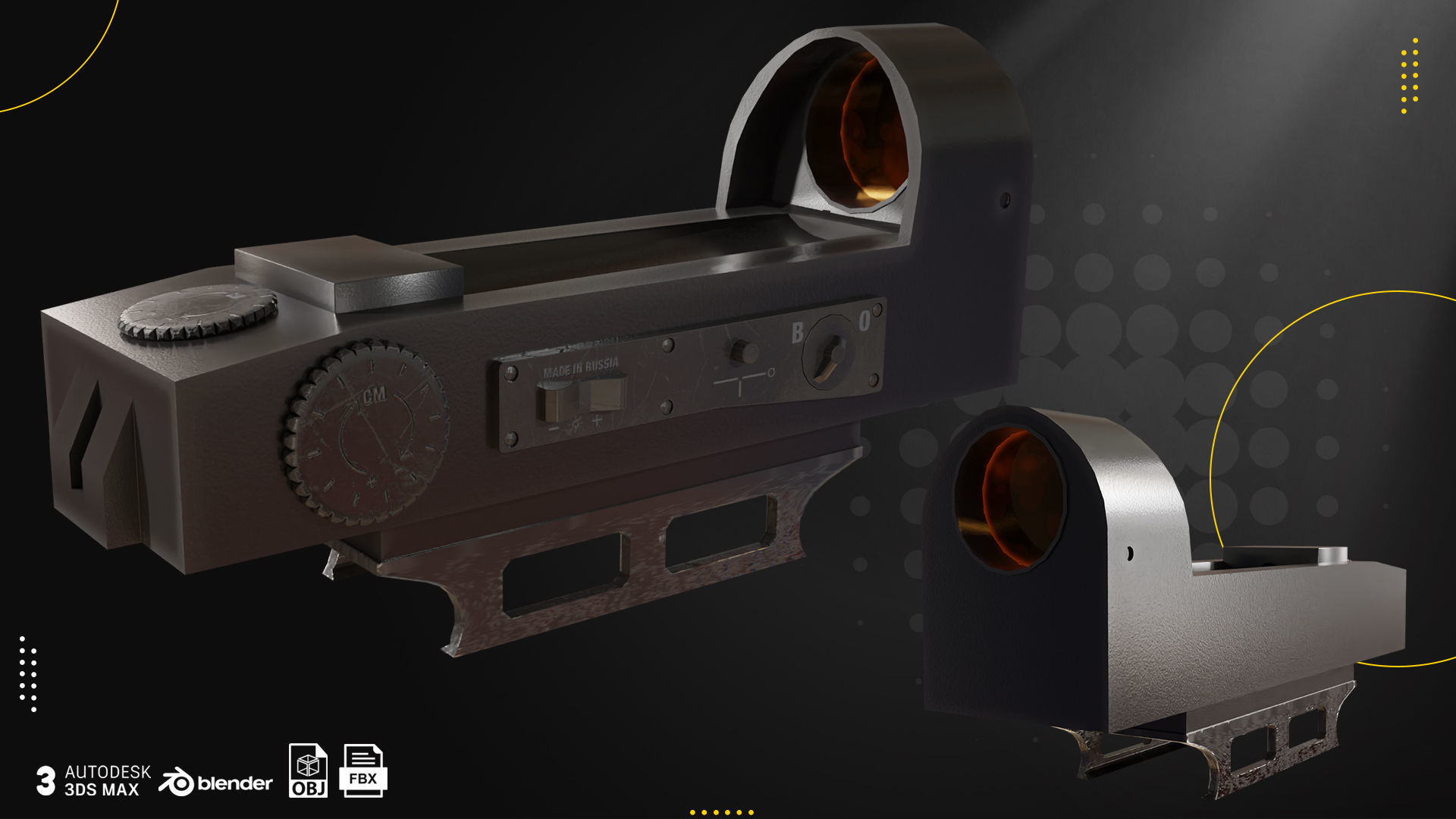 3D model 10 Scopes Game Ready VR / AR / low-poly | CGTrader