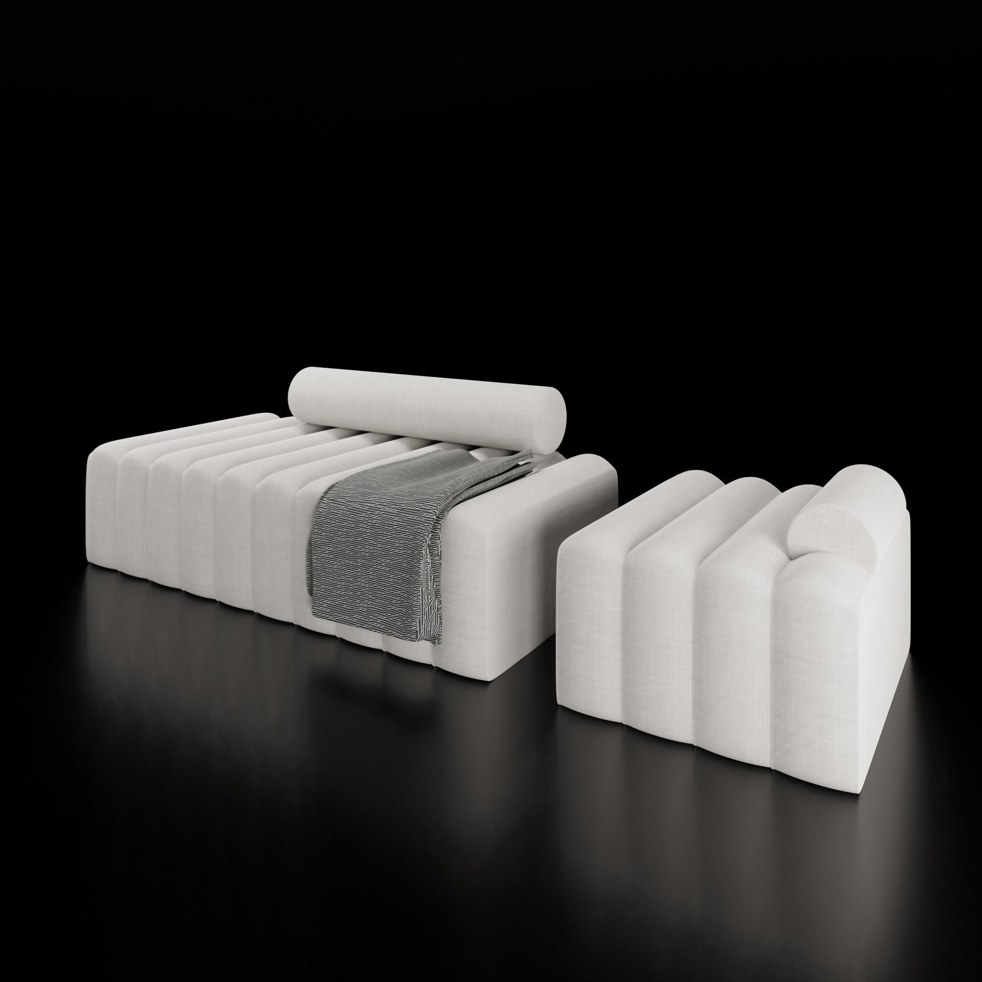 Modern couch sofa 3D model | CGTrader
