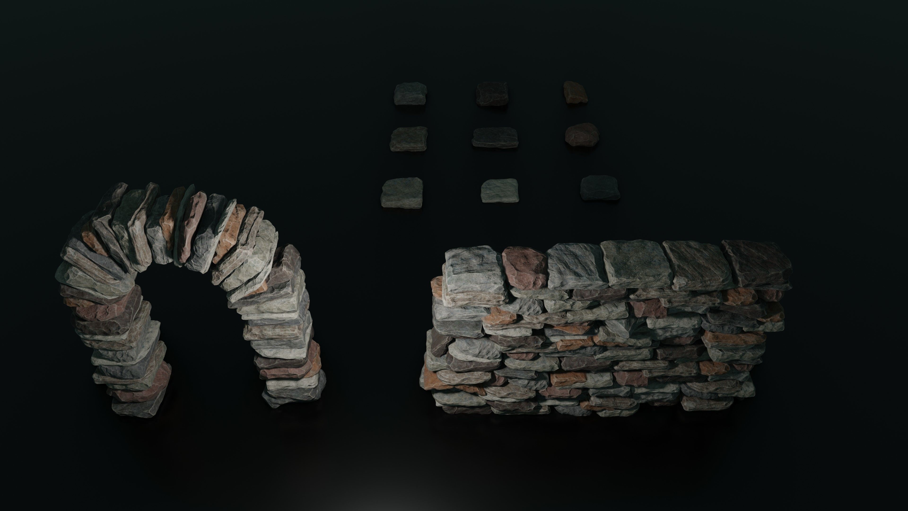 3D model cut boulder VR / AR / low-poly | CGTrader