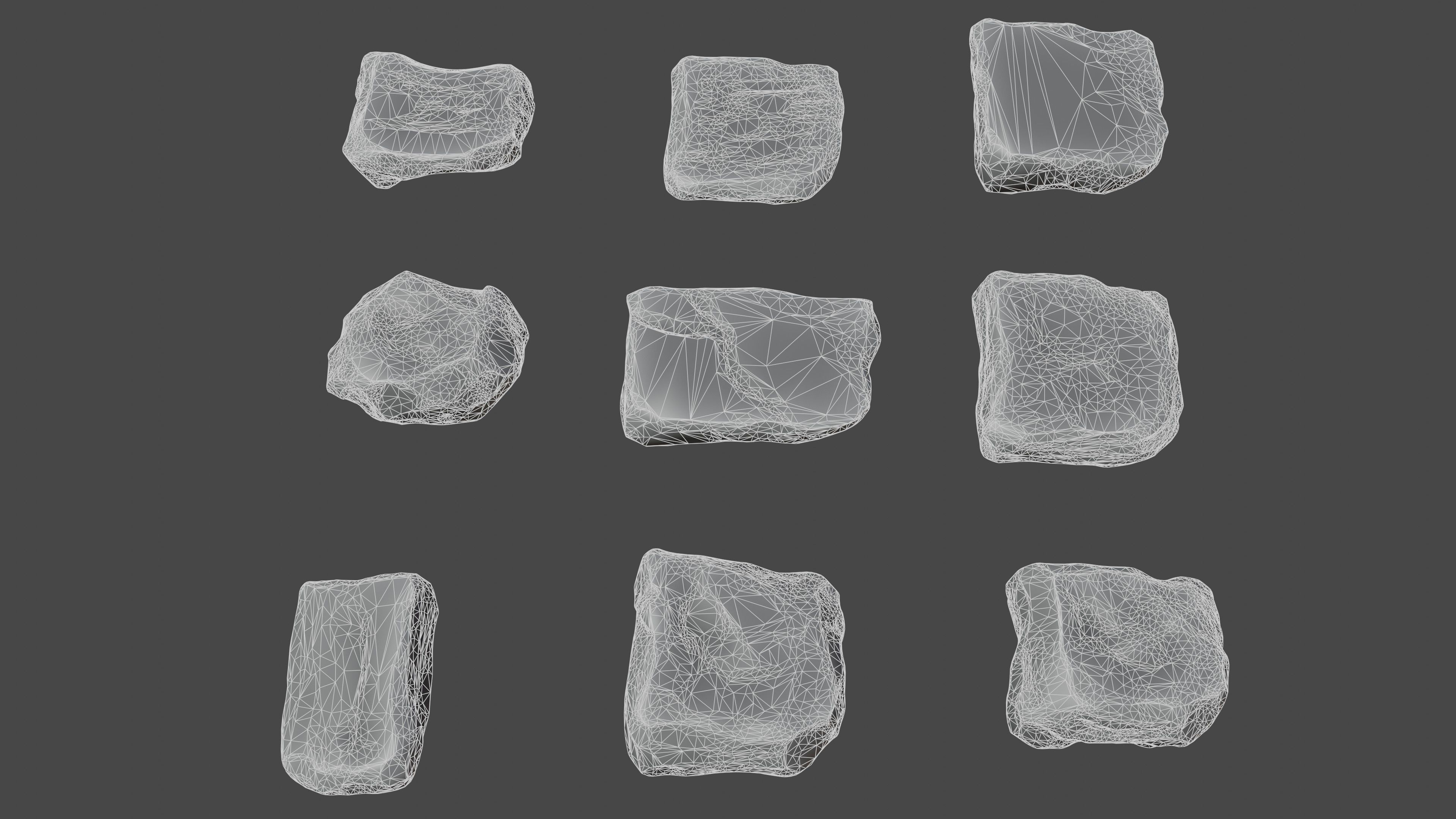 3D model cut boulder VR / AR / low-poly | CGTrader