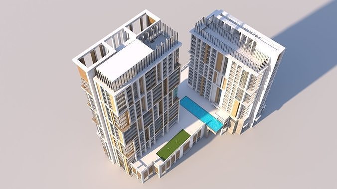 Hotel Building 3D model | CGTrader