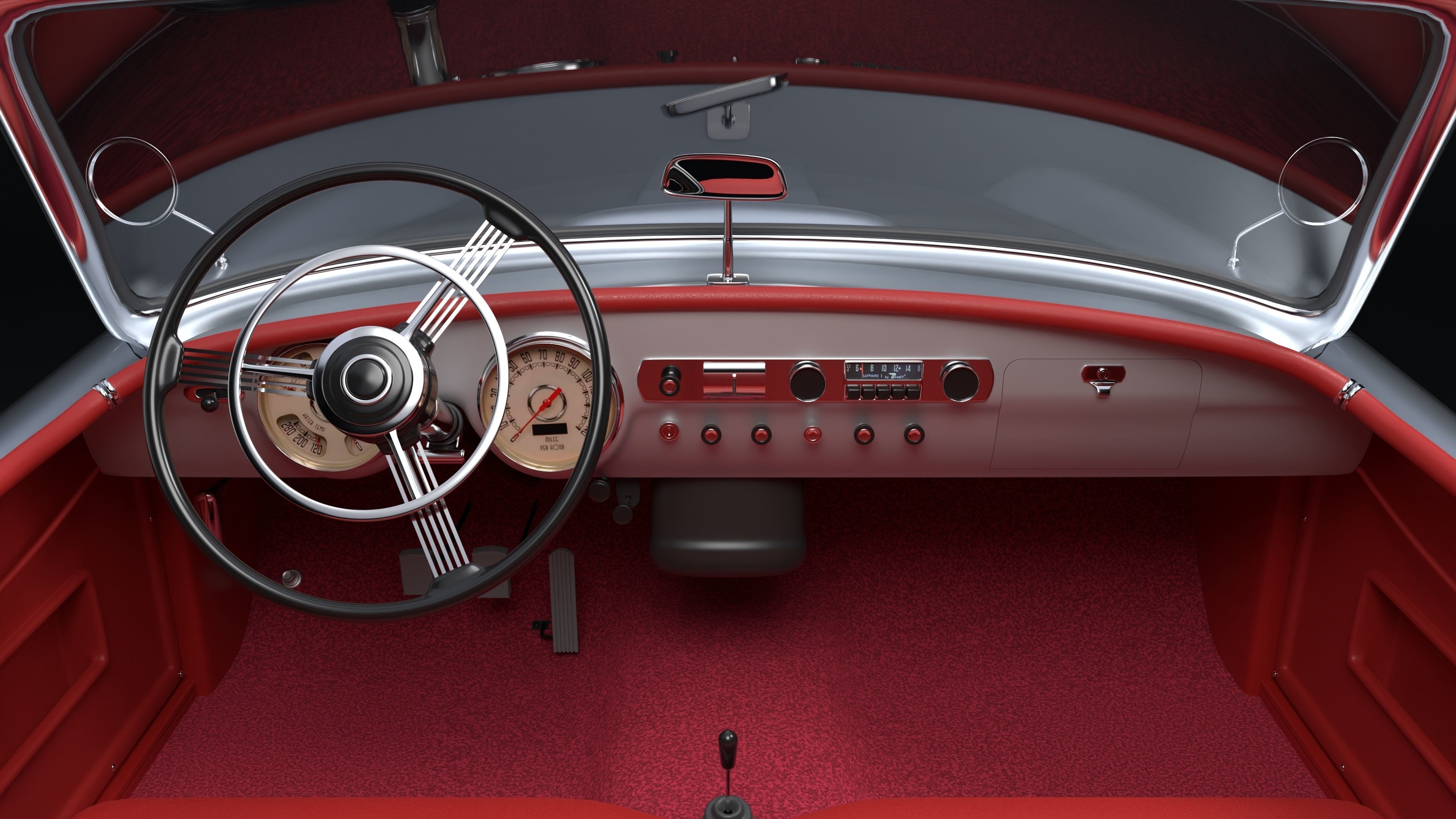 vintage car - Nash Healy 1952 3D model | CGTrader
