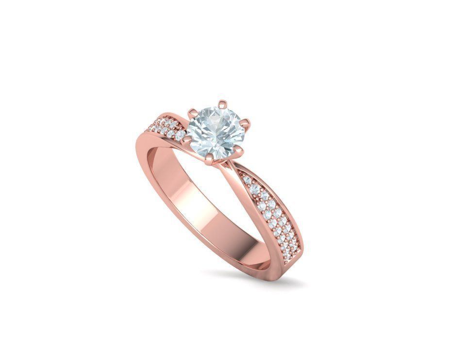 Classic Bridal Set Mobius Rings Engagement and Matching band 3D model 3D printable | CGTrader