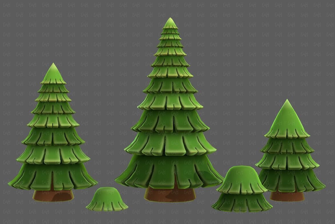 Trees Cartoon V35 3D model | CGTrader