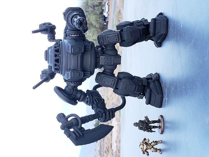28mm Dwarf Mech - The Burrows Ripper Special 3D model 3D printable ...