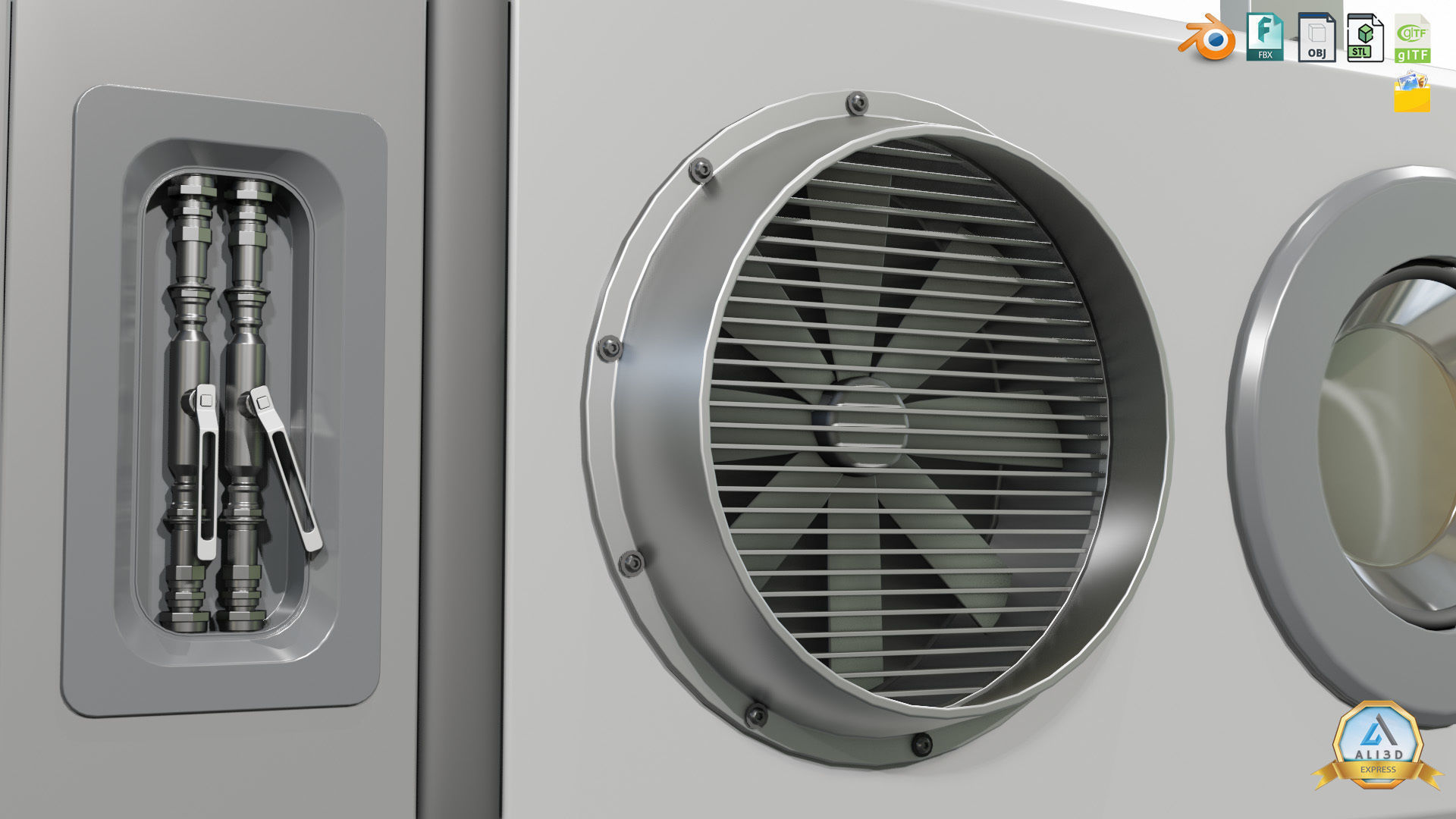 3D model Modern Rooftop AC Units Assets VR / AR / low-poly | CGTrader