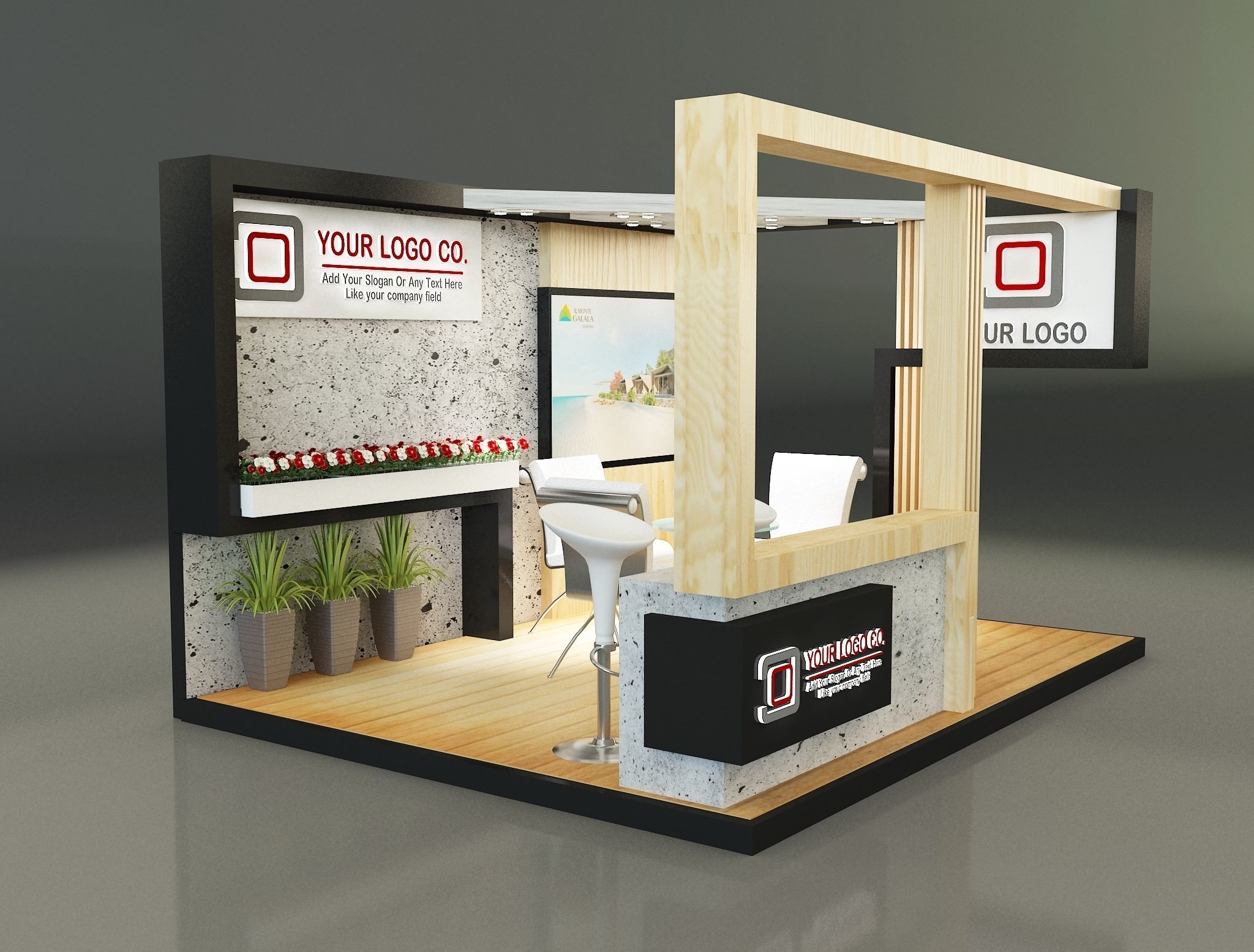 Booth Exhibition Stand a143 3D model | CGTrader