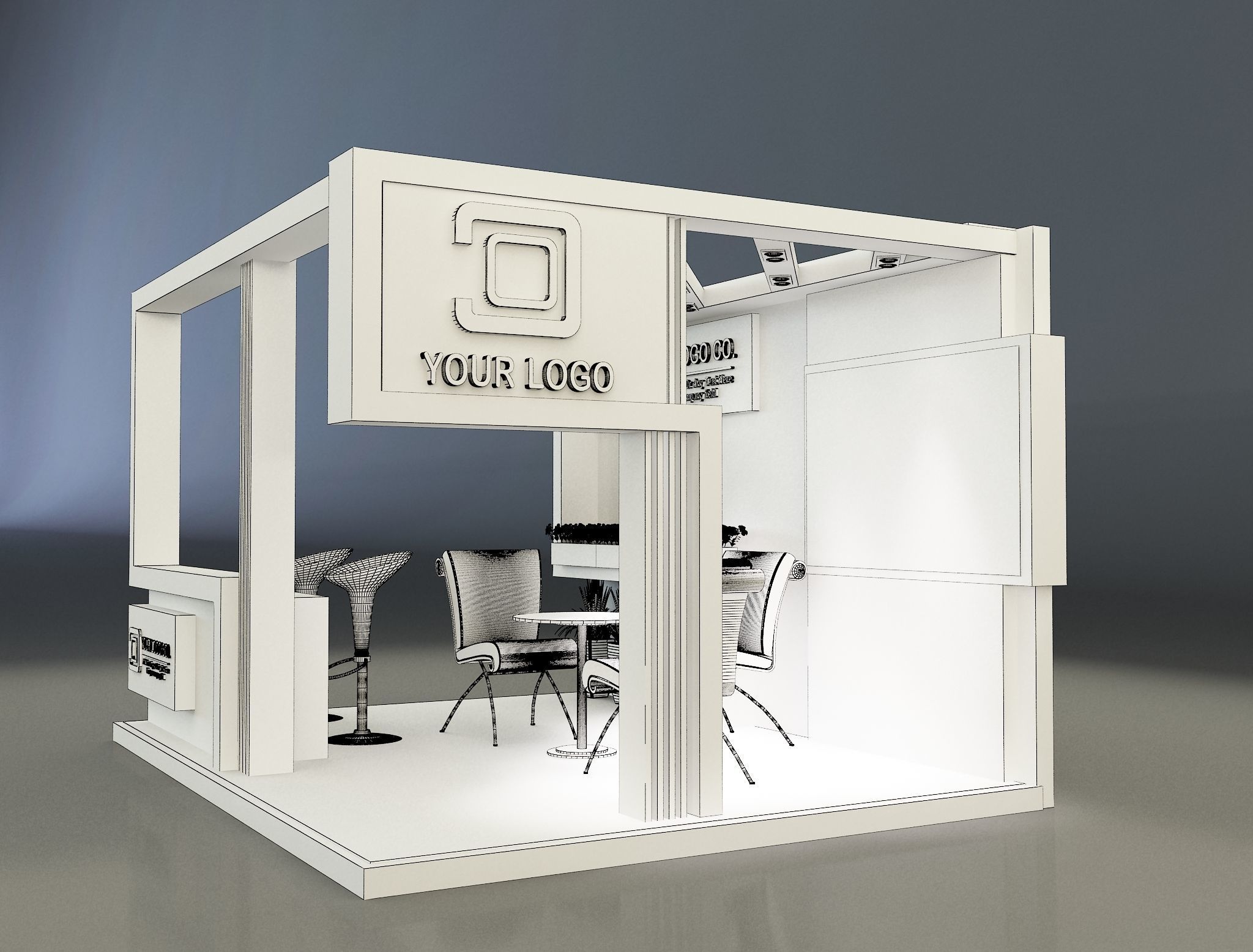 Booth Exhibition Stand a143 3D model | CGTrader