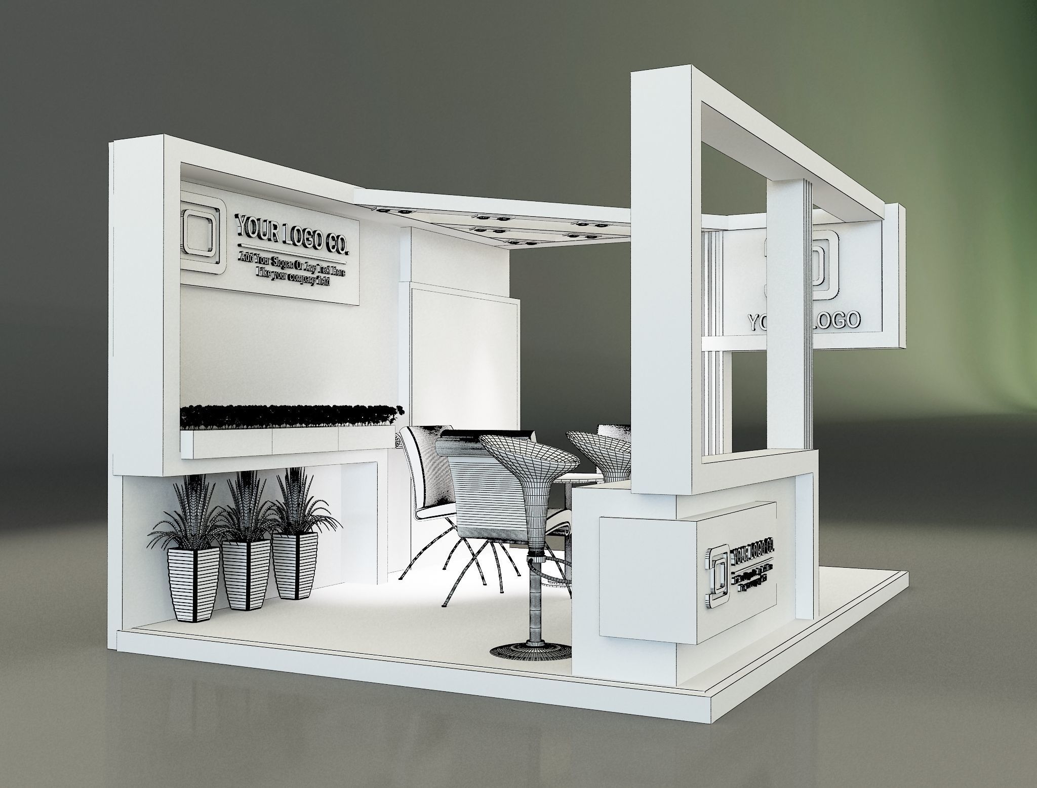 Booth Exhibition Stand a143 3D model | CGTrader